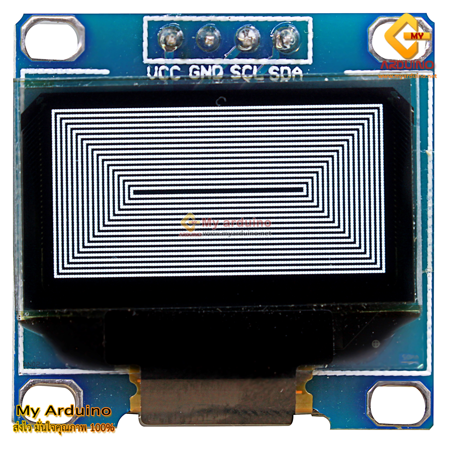 สอนใช้งาน Arduino จอแสดงผล Oled 128x64 แบบ I2c สีขาว ขาย Arduino