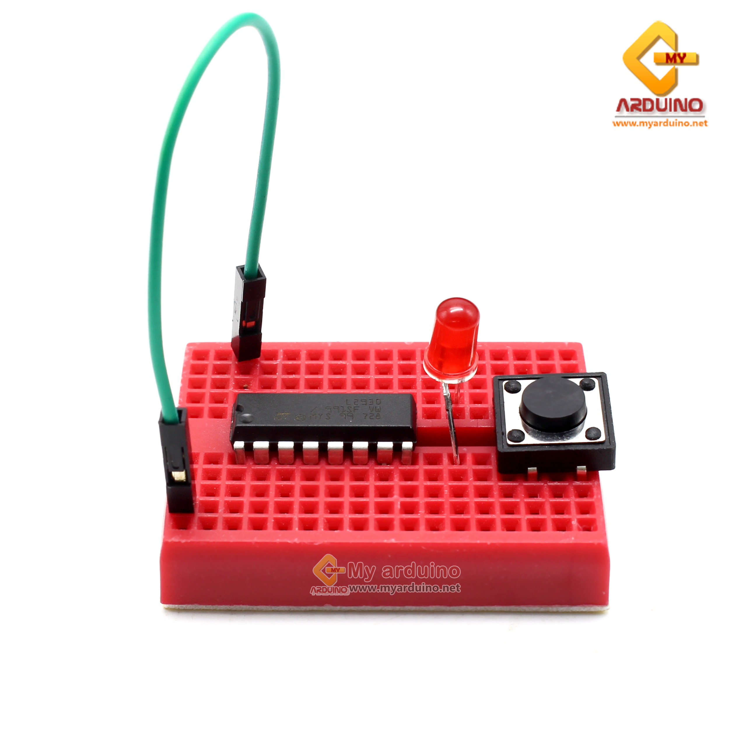 Breadboard บอร์ดทดลอง โฟโต้บอร์ด Protoboard Arduino 170 จุด Holes สีแดง ขาย Arduino อุปกรณ์