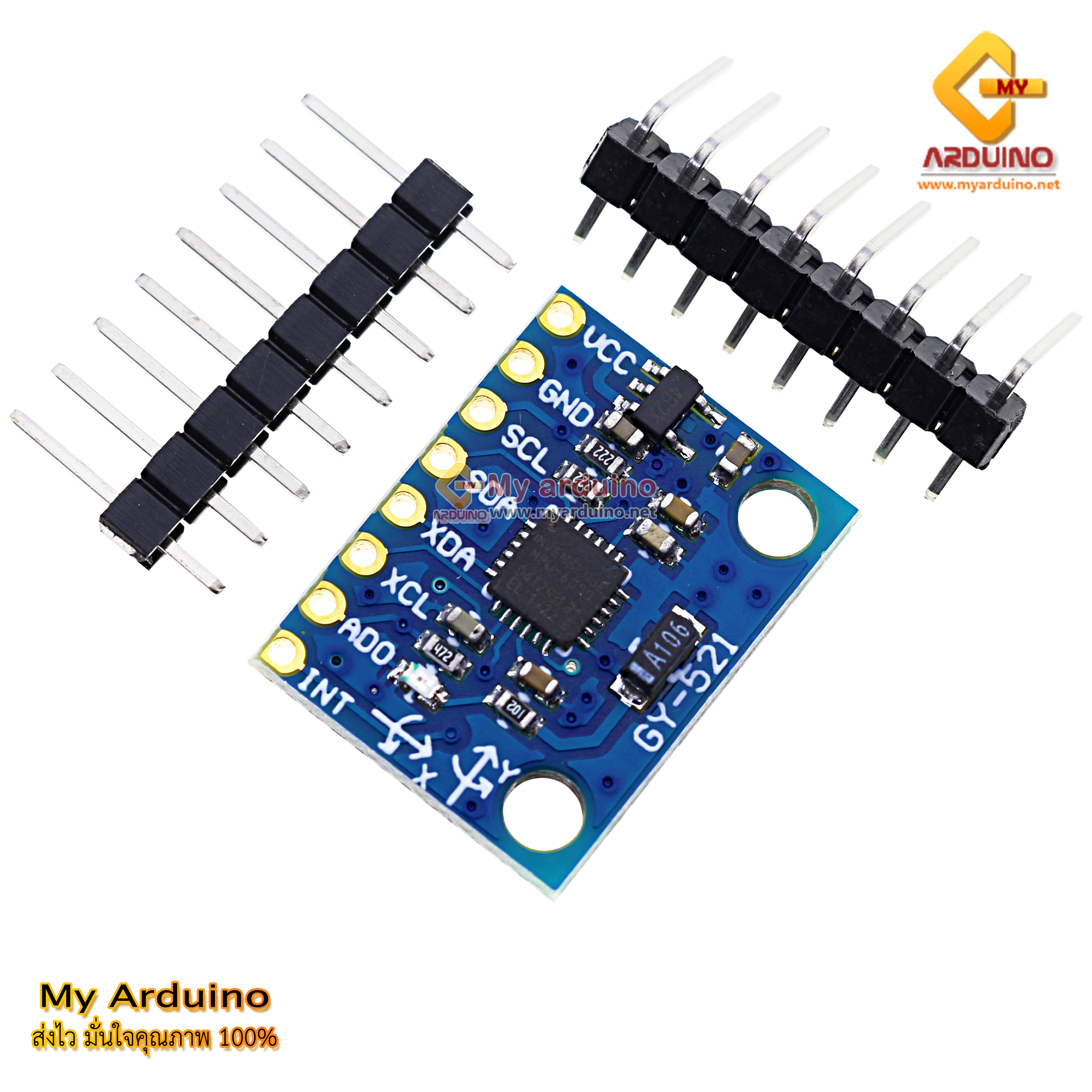 GY-521 IMU 3-axis Accelerometer/Gyro Module (MPU6050) - ขาย Arduino ...