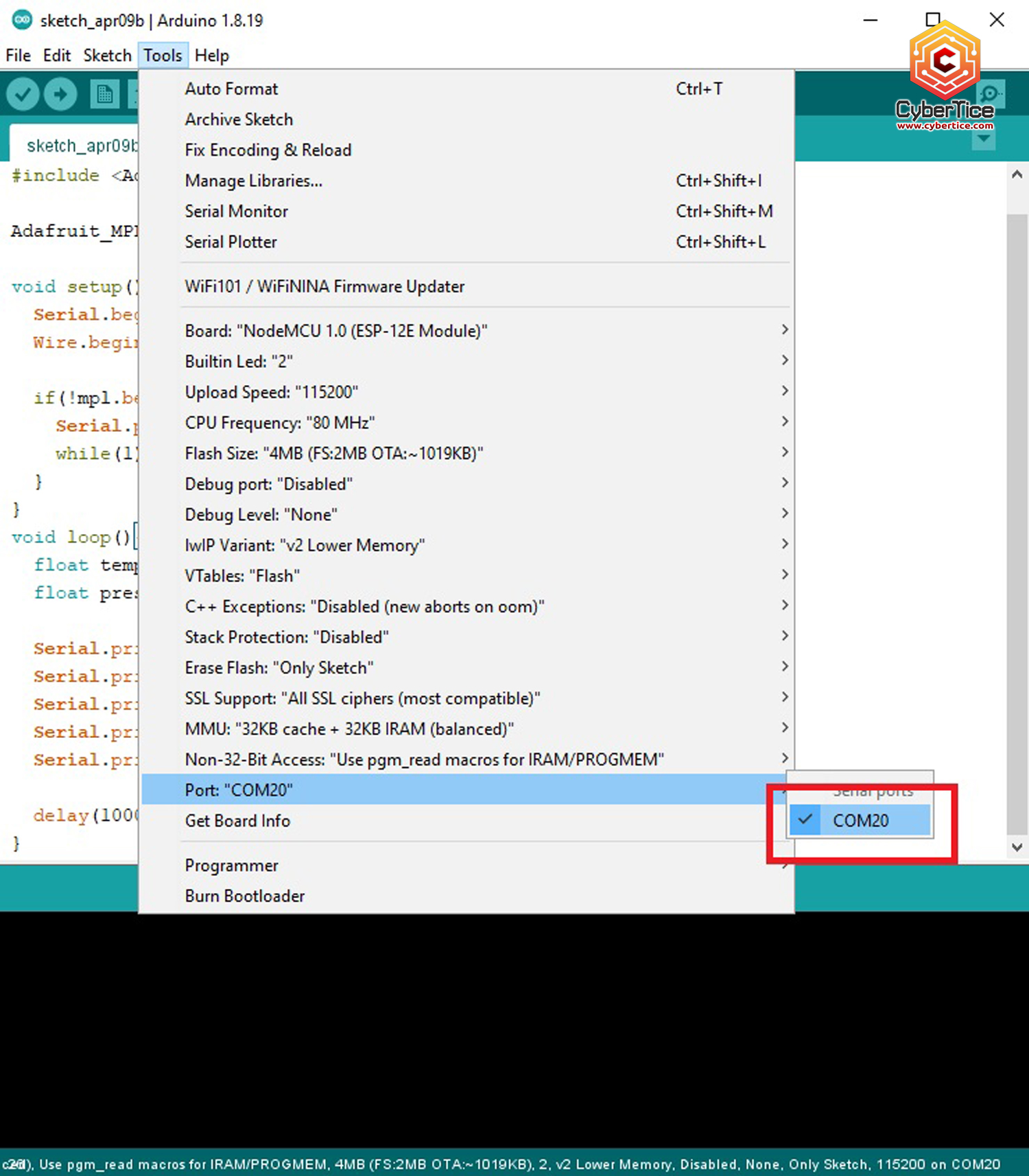 สอนใช้งาน ESP8266 MPL3115A2 MCU-3115 Pneumatic Pressure Altitude Intelligent Temperature Sensor ...