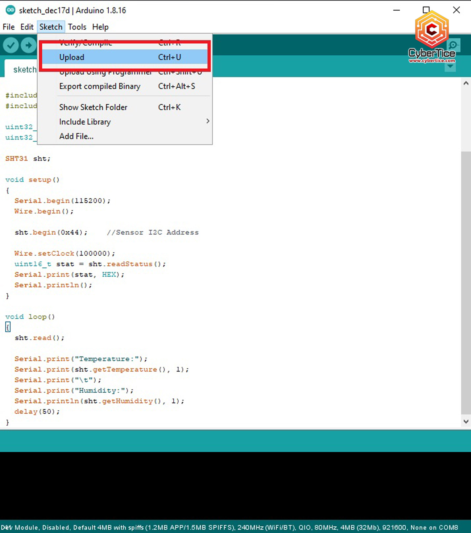 สอนใช้งาน ESP32 SHT30 เซ็นเซอร์วัดอุณหภูมิและความชื้น Digital Output - ขาย Arduino อุปกรณ์ ...