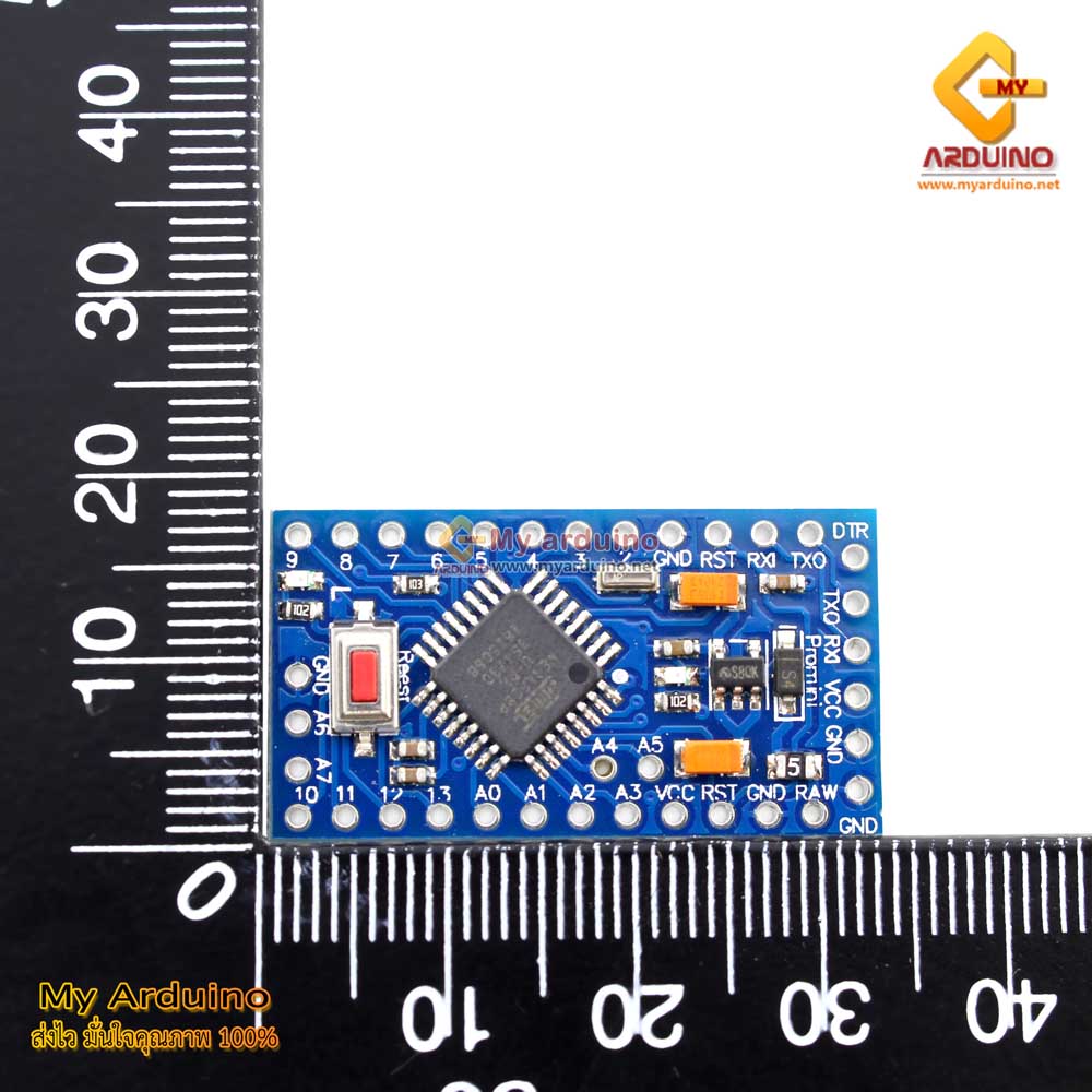Arduino Pro Mini 328 - 3.3V/8MHz พร้อม Pin Header Arduino Pro mini - ขาย Arduino อุปกรณ์ Arduino ...