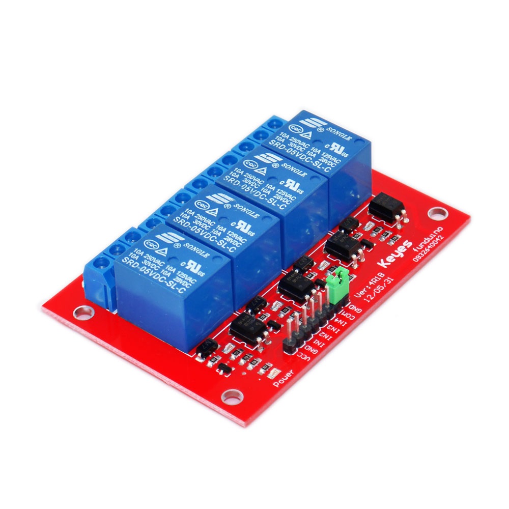 บอร์ด Relay 4ช่อง 5V Arduino Relay Module 5V 4 Channel High Trigger ...
