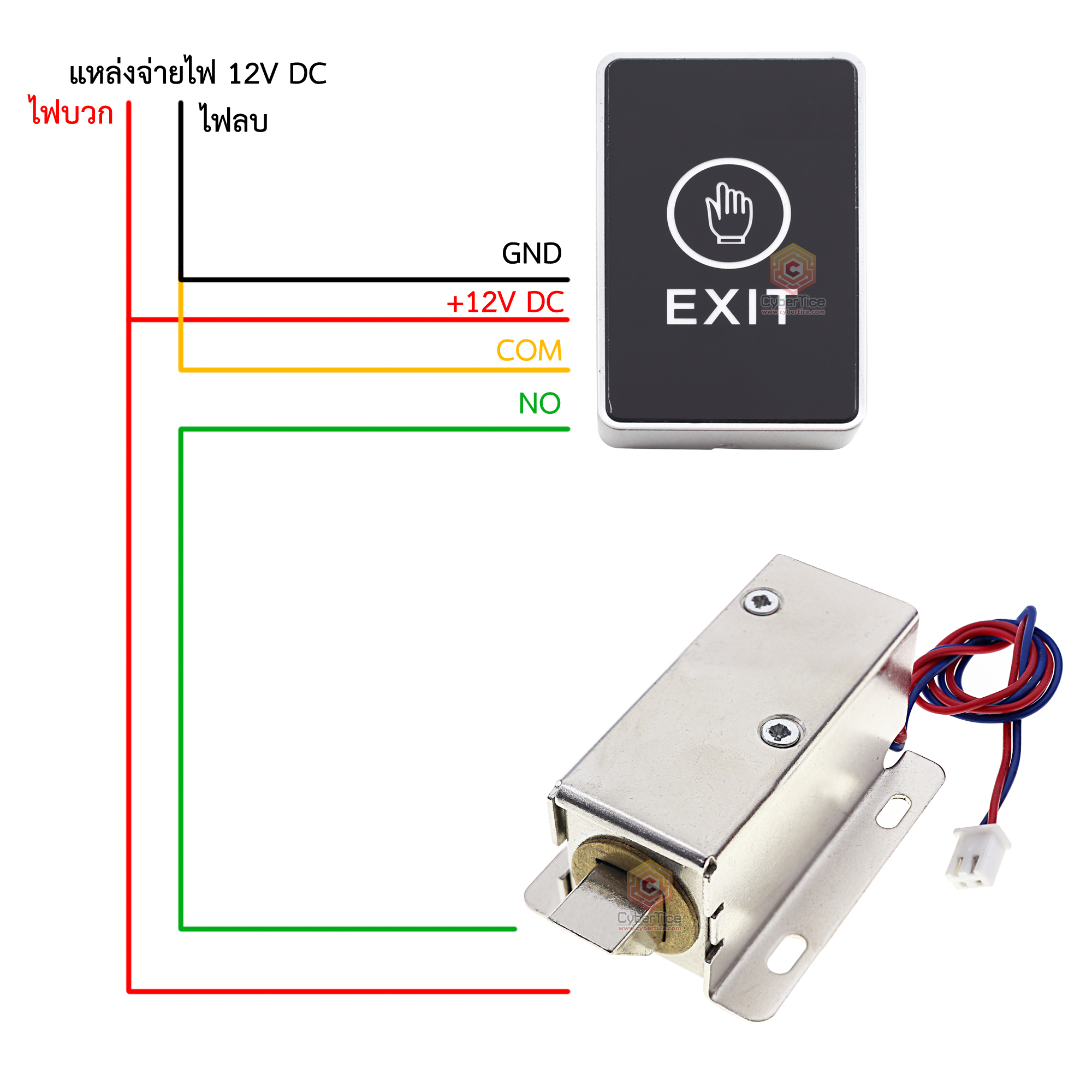 Exit Switch ปุ่มออกประตูคีย์การ์ด แบบสัมผัส 86mm*50mm - ขาย Arduino ...