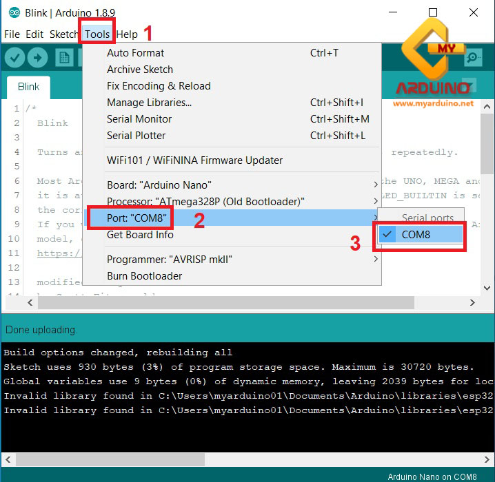 Arduino Nano 30 Mini Usb รุ่นใหม่ชิฟ Ch340g แบบบัดกรีขา ไม่มีสาย Mini Usb ขาย Arduino อุปกรณ์