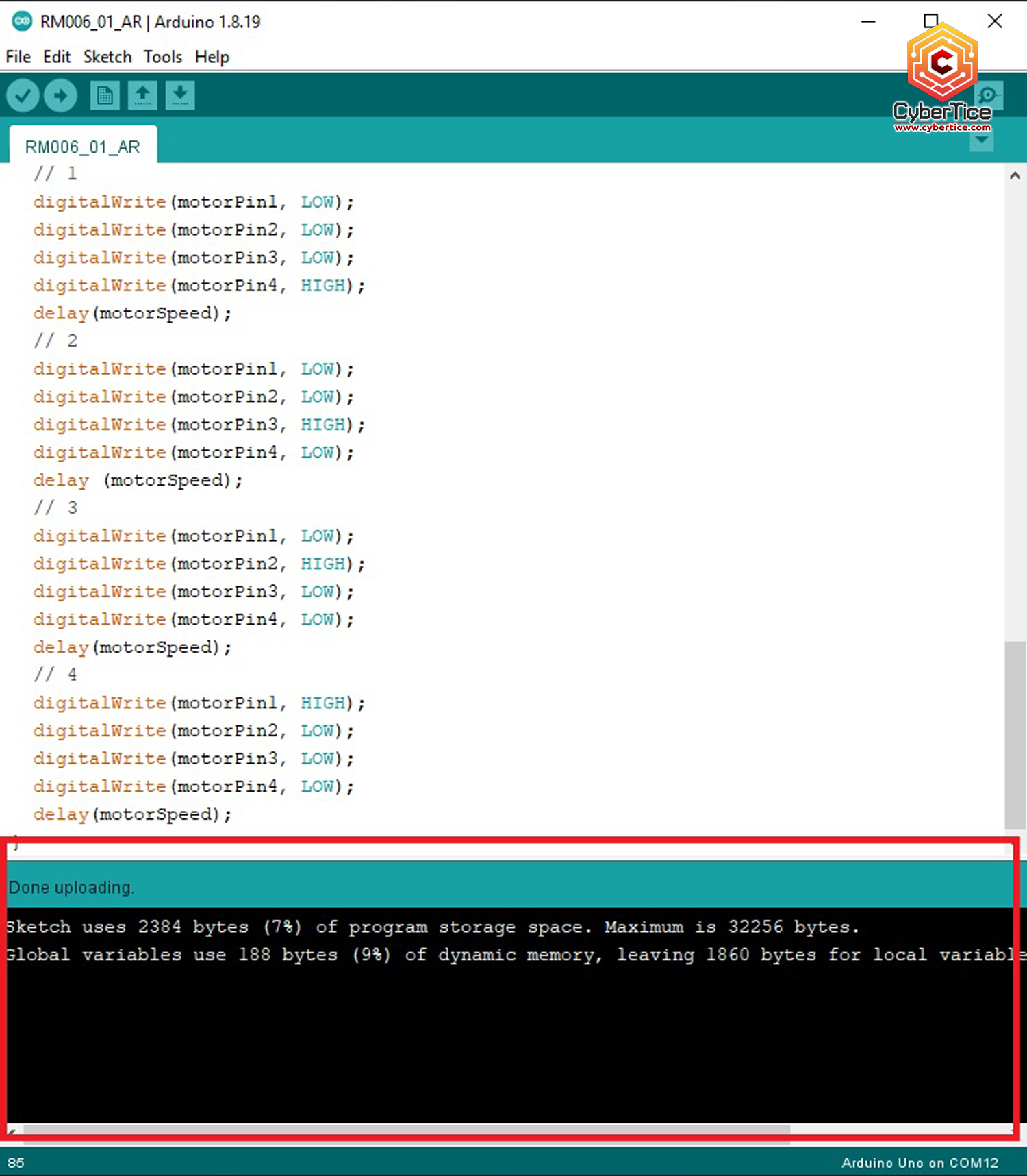 สอนใช้งาน Arduino ควบคุมสเต็ปปิ้งมอเตอร์ หมุนในรูปแบบต่างๆ 5V 4-phase ...
