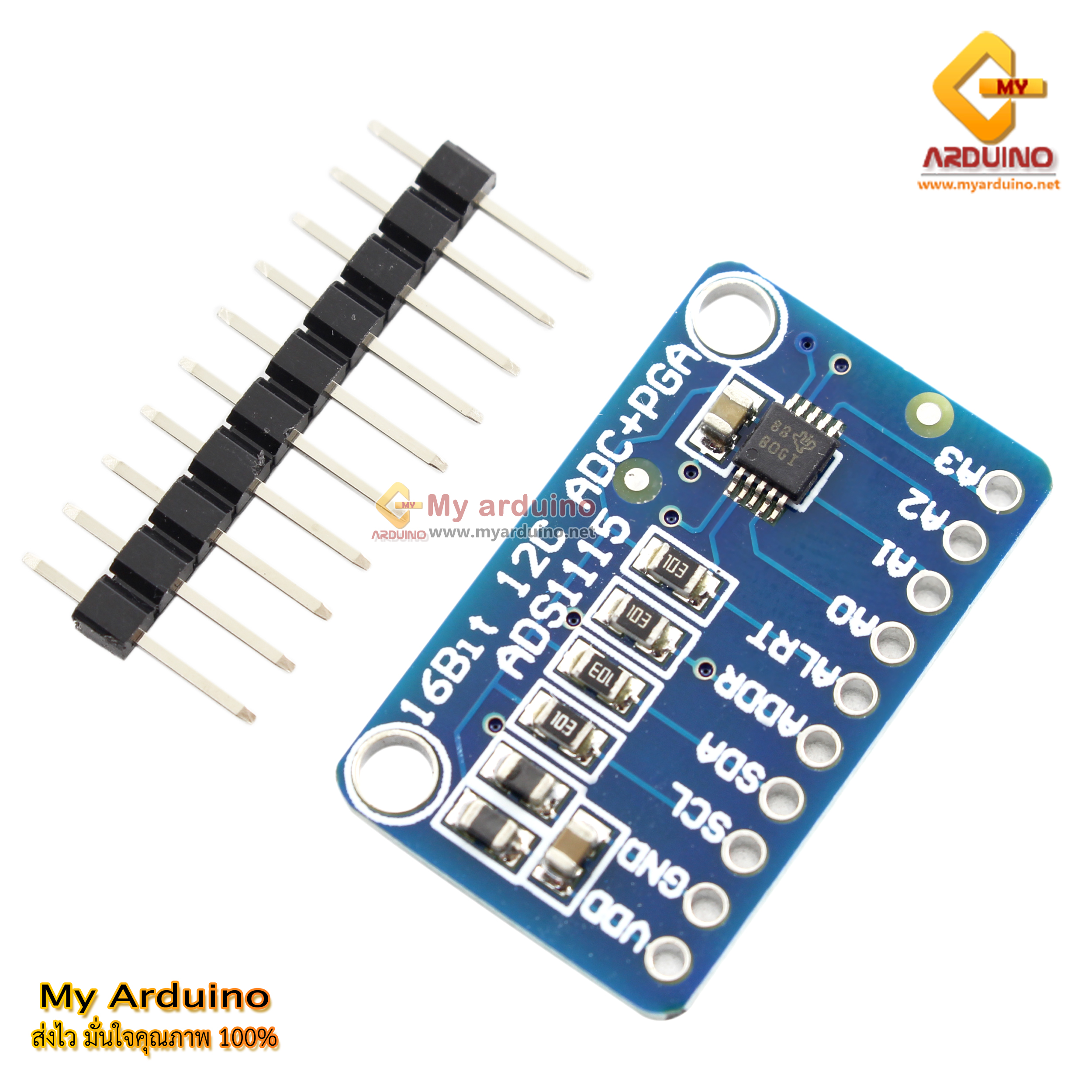 ADS1115 I2C ADC 4 Channel 16-Bit with Programmable Gain Amplifier Module - ขาย Arduino อุปกรณ์ ...