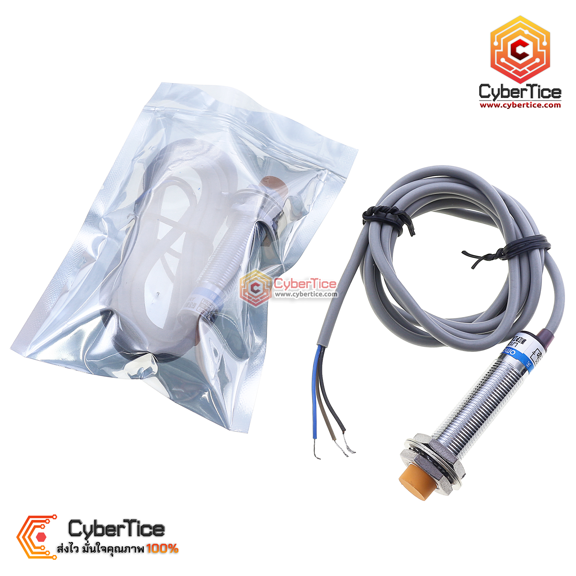 เซ็นเซอร์ตรวจจับโลหะ แบบไม่สัมผัส ระยะตรวจจับ 4 mm LJ12A3-4-Z/AY ...