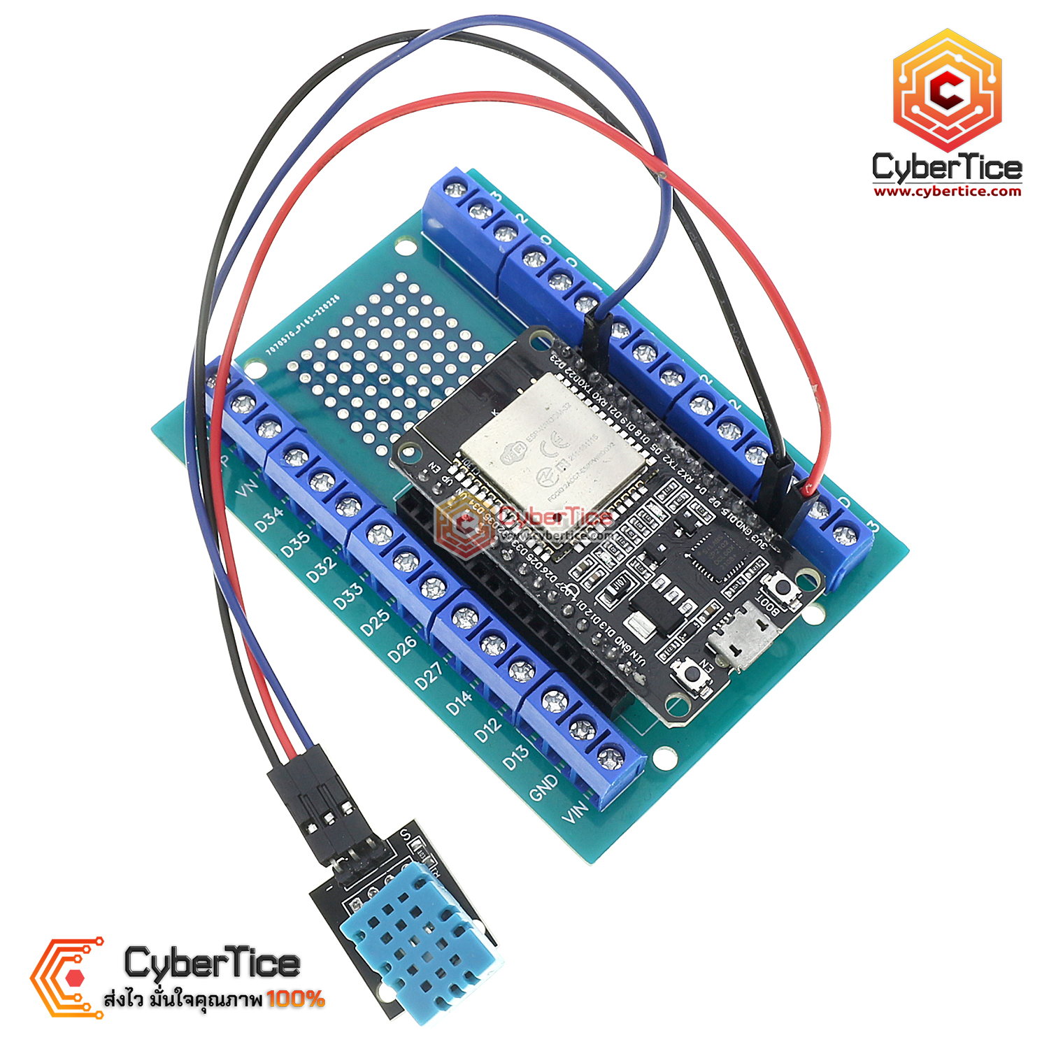 สอนใช้งาน Esp32 Dht11 Mini เซ็นเซอร์วัดอุณหภูมิและความชื้น พร้อม Pcb ขาย Arduino อุปกรณ์