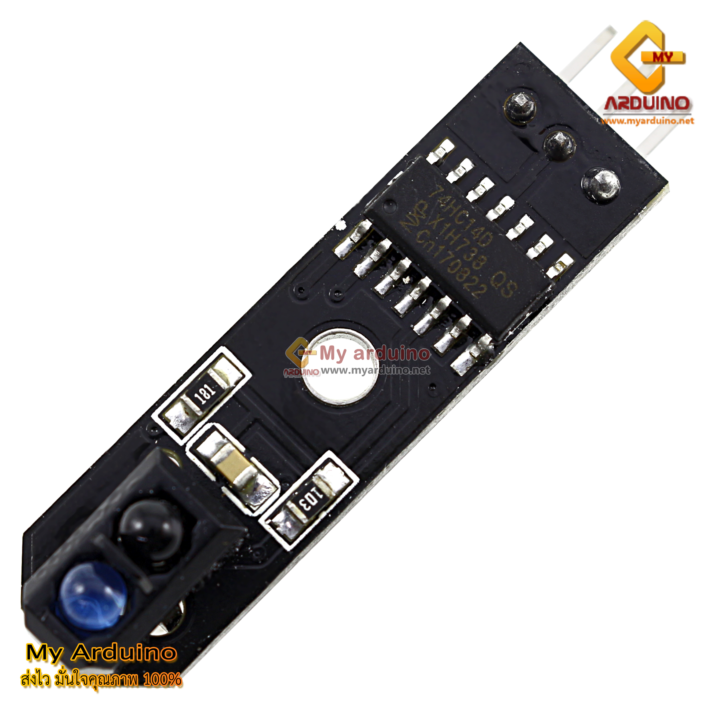 โมดูลตรวจจับเส้นขาวดำ ตรวจจับวัตถุ Infrared Line Track Tracking Tracker ...