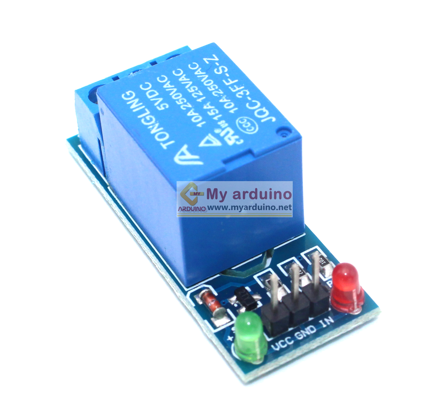 Relay Module 5V 1 Channel HIGH Trigger 250V/10A บอร์ด รีเลย์ 5V 1 ช่อง ...