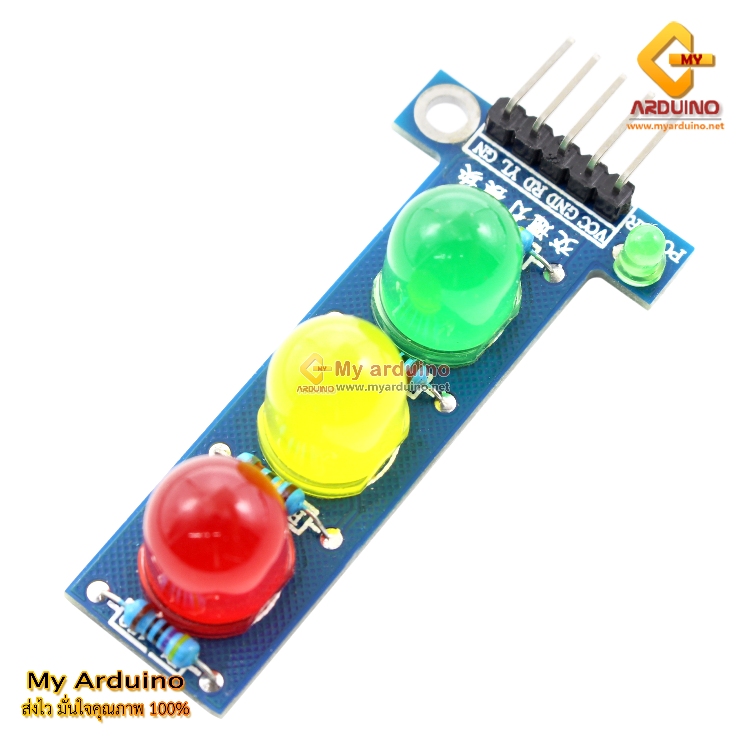 LED Module 3 traffic light 10mm โมดูล LED 3 สี ไฟจราจร - ขาย Arduino ...