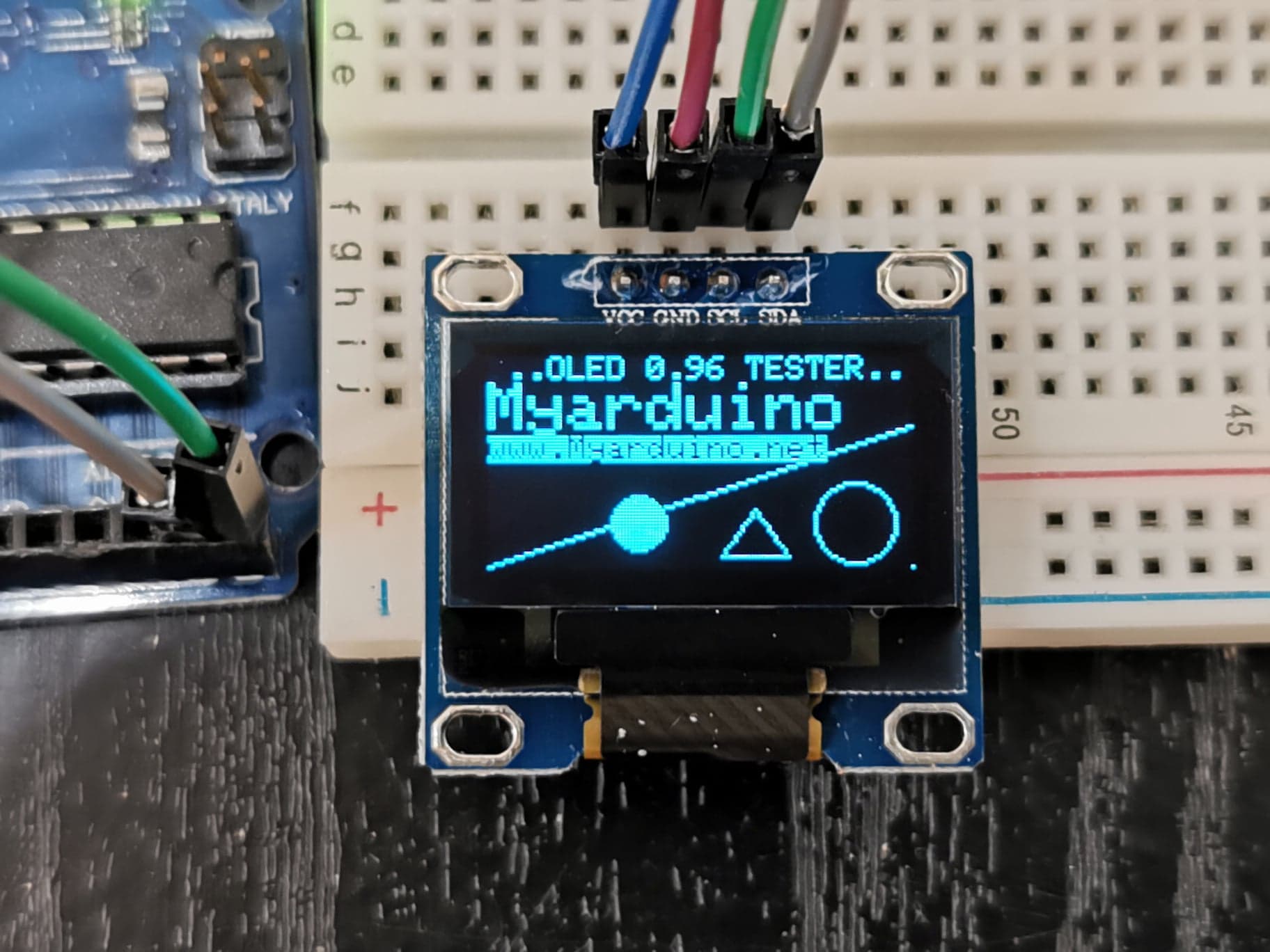 สอนใช้งาน Arduino เชื่อมต่อแสดงผล จอoled 096 นิ้ว สีน้ำเงิน แบบ I2c ขาย Arduino อุปกรณ์