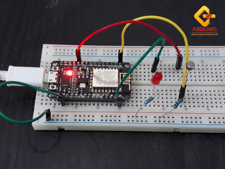 สอนใช้งาน Nodemcu Esp8266 สัญญาณ Analog Input ตัวต้านทานปรับค่าได้ตามแสง Ldr ควบคุมเปิดปิดหลอดไฟ