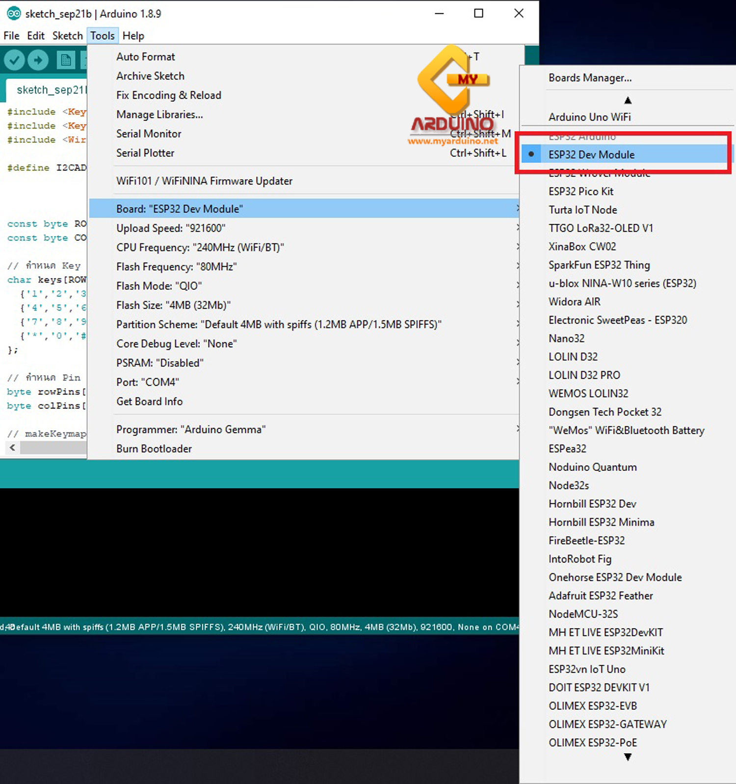 สอนใช้งาน Esp32 I2c Matrix 4x4 Keypad คีย์แพ็ด ปุ่มกด 4x4 แบบ I2c ขาย Arduino อุปกรณ์ Arduino