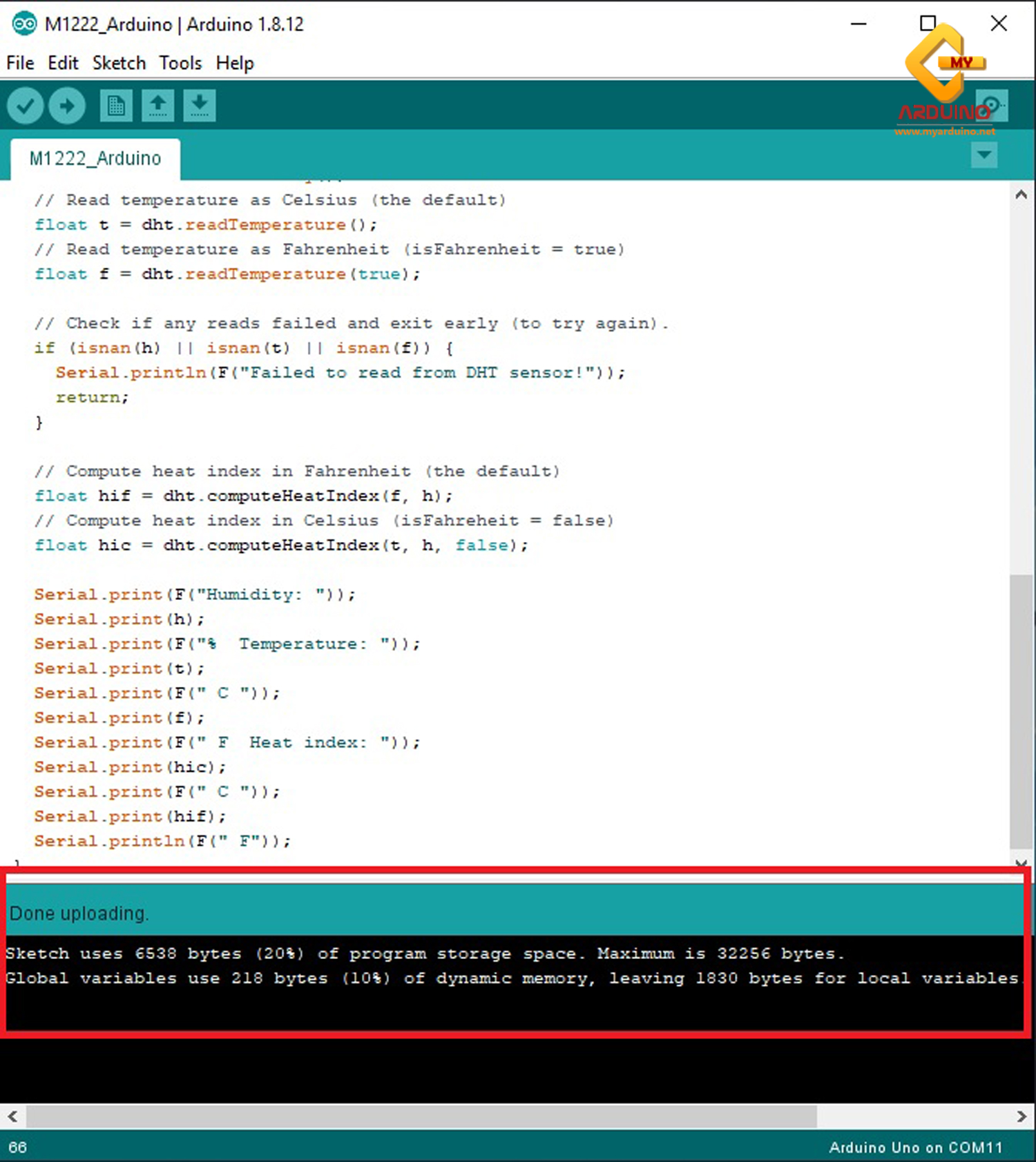 สอนใช้งาน Arduino DHT22 AM2302 Module โมดูลวัดอุณหภูมิและความชื้น V3.0 - ขาย Arduino อุปกรณ์ ...