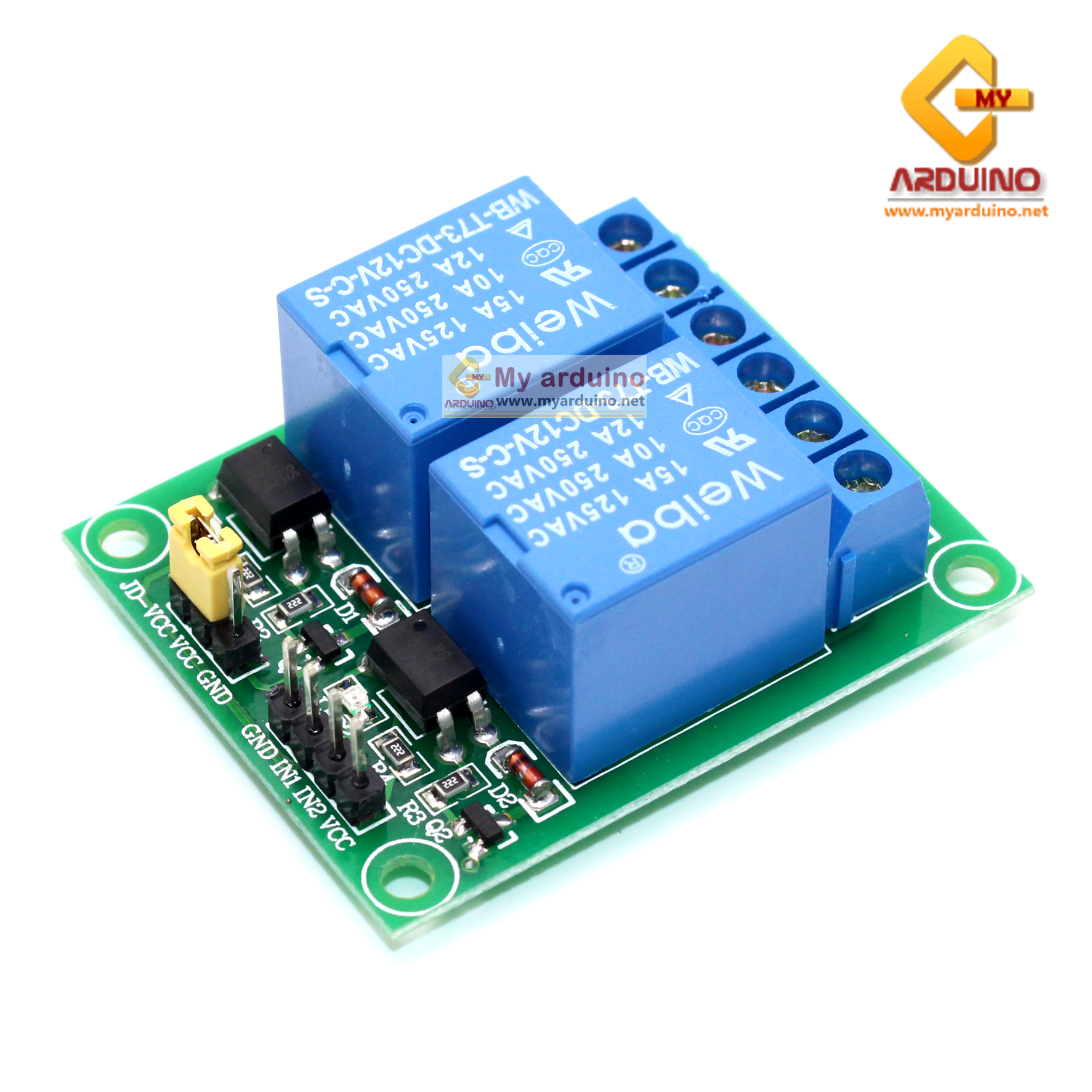 Arduino Relay Module 12V 2 Channel Low Trigger 250V/10A - ขาย Arduino อุปกรณ์ Arduino คุณภาพดี ...
