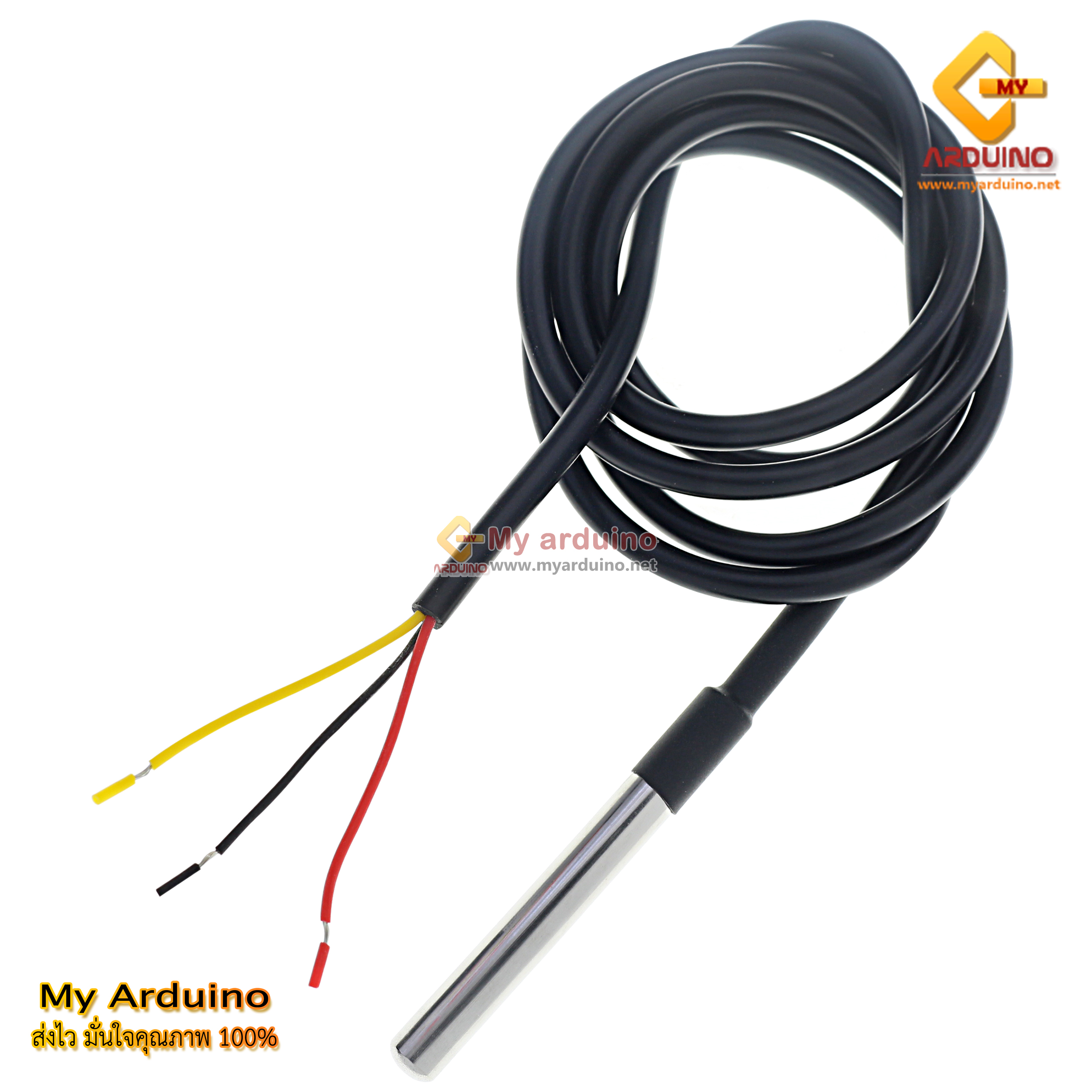 DS18B20 Full Waterproof Temperature Sensor เซ็นเซอร์วัดอุณหภูมิกันน้ำ ...