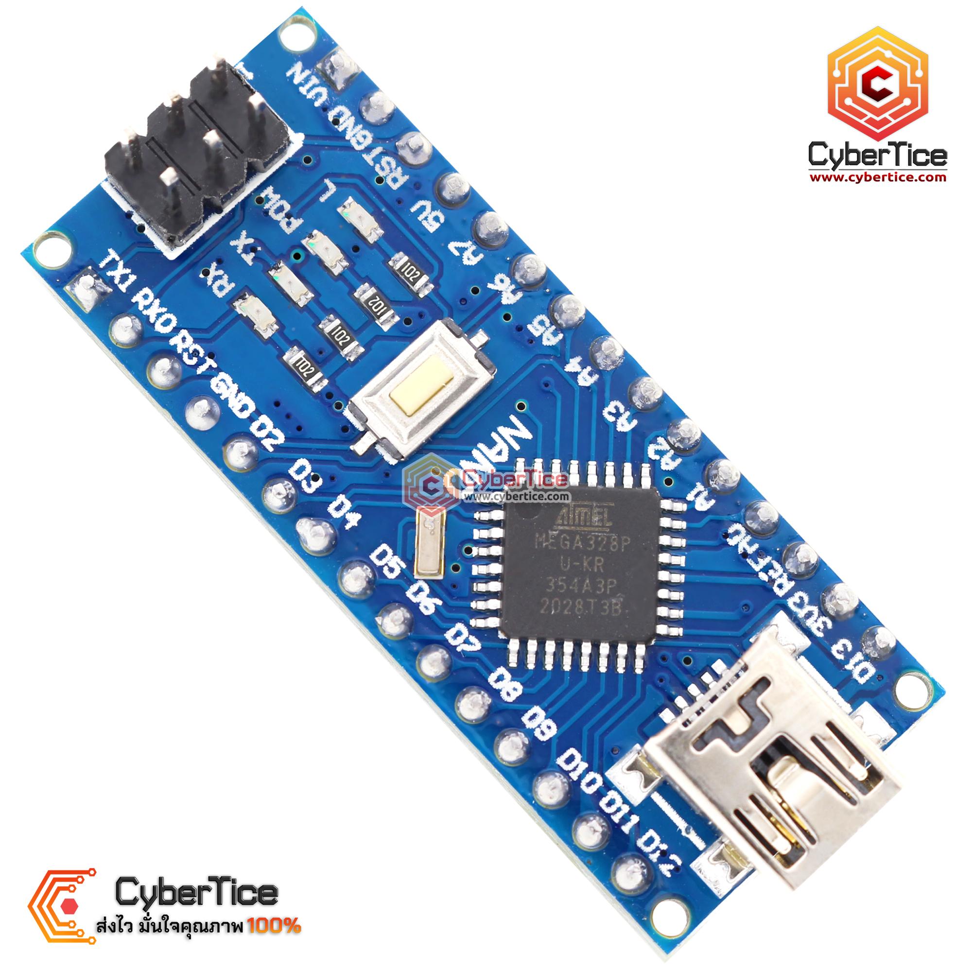 Arduino Nano 3.0 Mini USB รุ่นใหม่ชิฟ CH340G พร้อมสายUSB - ขาย Arduino ...