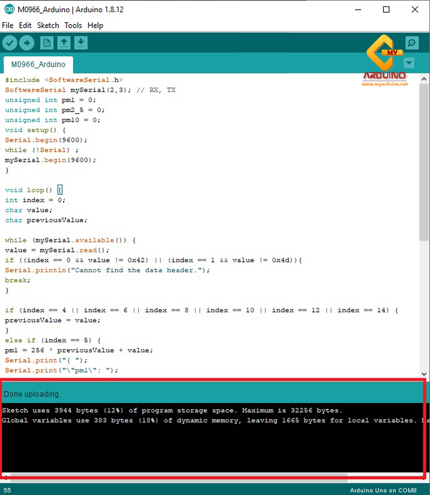 สอนใช้งาน Arduino PM2.5 เซ็นเซอร์ตรวจจับฝุ่นละออง วัดคุณภาพอากาศ Laser Dust Sensor PMS5003 G5 ...