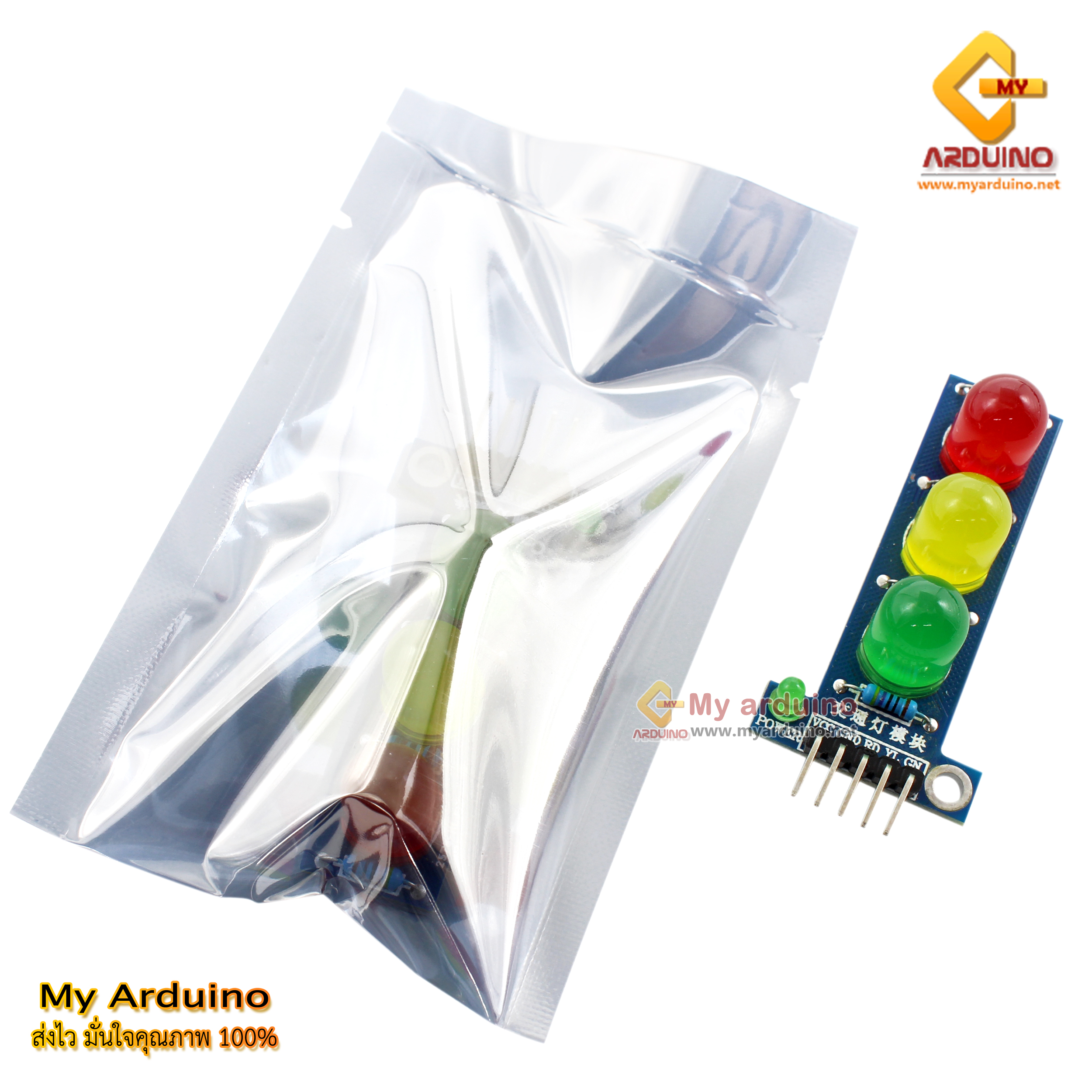 LED Module 3 traffic light 10mm โมดูล LED 3 สี ไฟจราจร - ขาย Arduino อุปกรณ์ Arduino คุณภาพดี ...