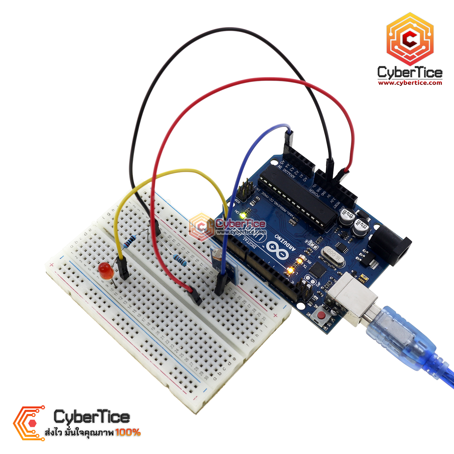 สอนใช้งาน Arduino Photoresistor LDR sensor เซ็นเซอร์ตรวจจับแสง - ขาย ...