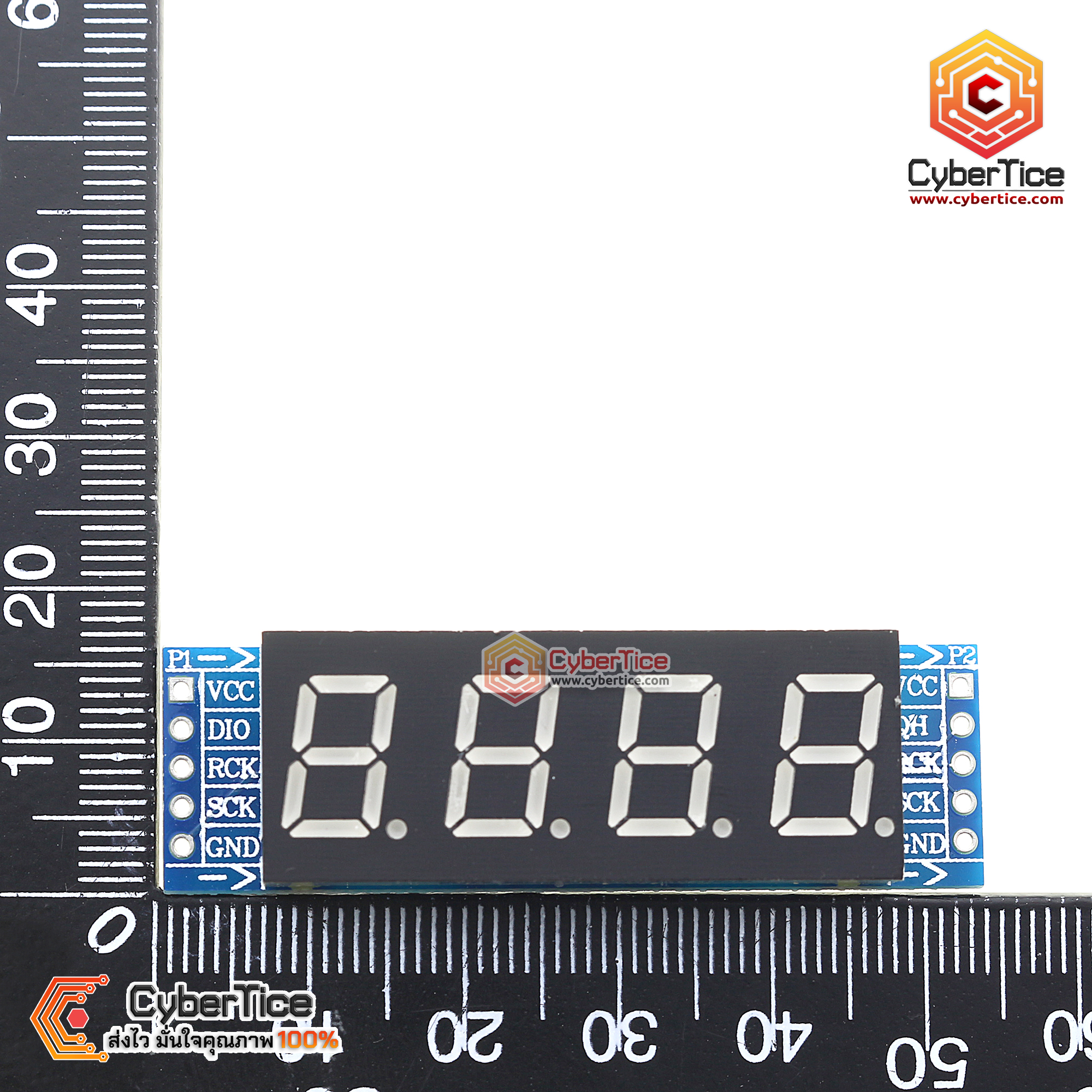 โมดูลแสดงค่าตัวเลข 4 หลัก Four digital tube module LED display 74HC595 V1.2 พร้อมไฟสถานะ - ขาย ...