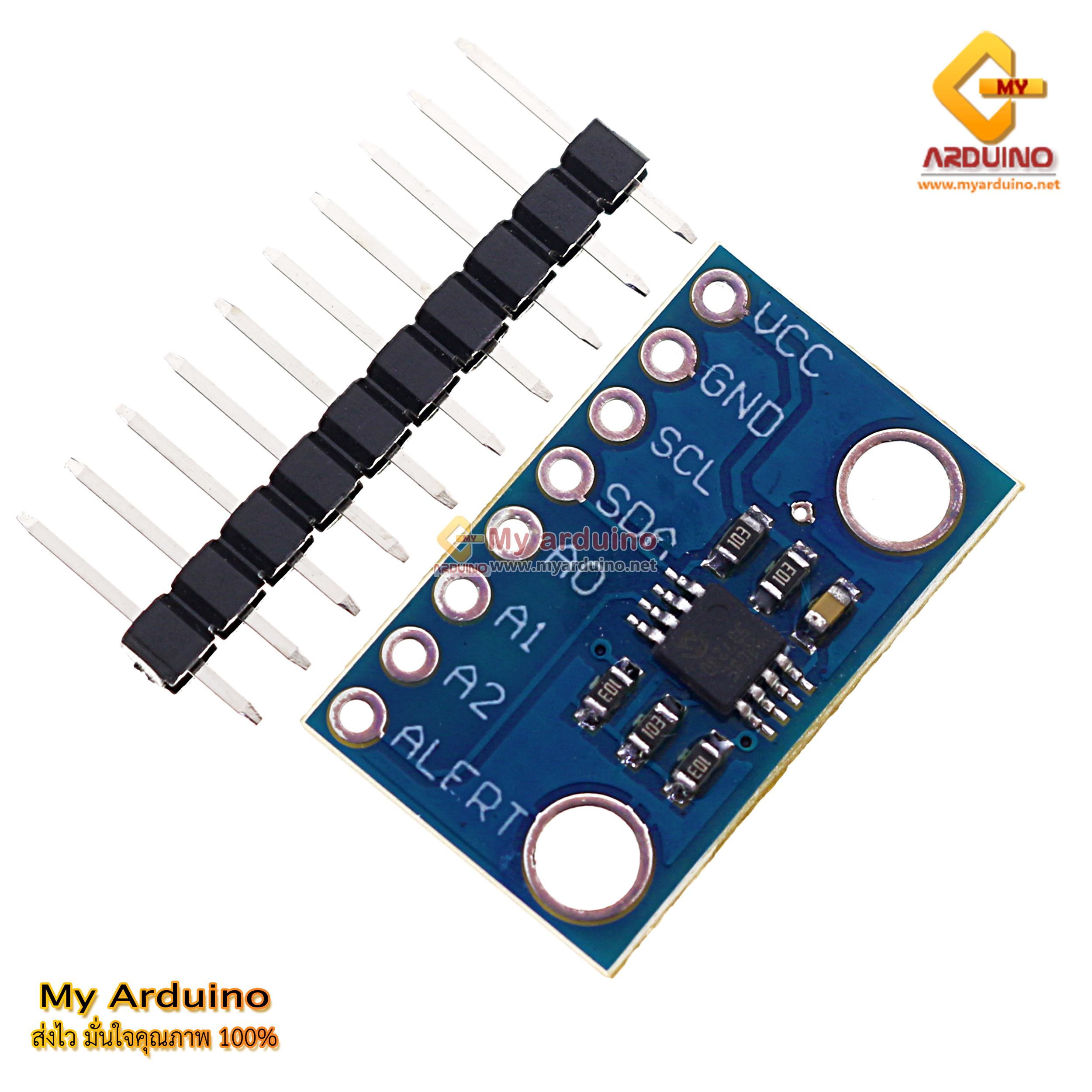 เซ็นเซอร์อุณหภูมิความละเอียดสูง MCP9808 High Precision I2C Temperature ...