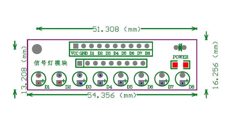 บอร์ดทดลอง Led Module 8ดวง 5mm สีน้ำเงิน ขาย Arduino อุปกรณ์ Arduino คุณภาพดี ราคาถูก ส่งไว ส่งฟรี