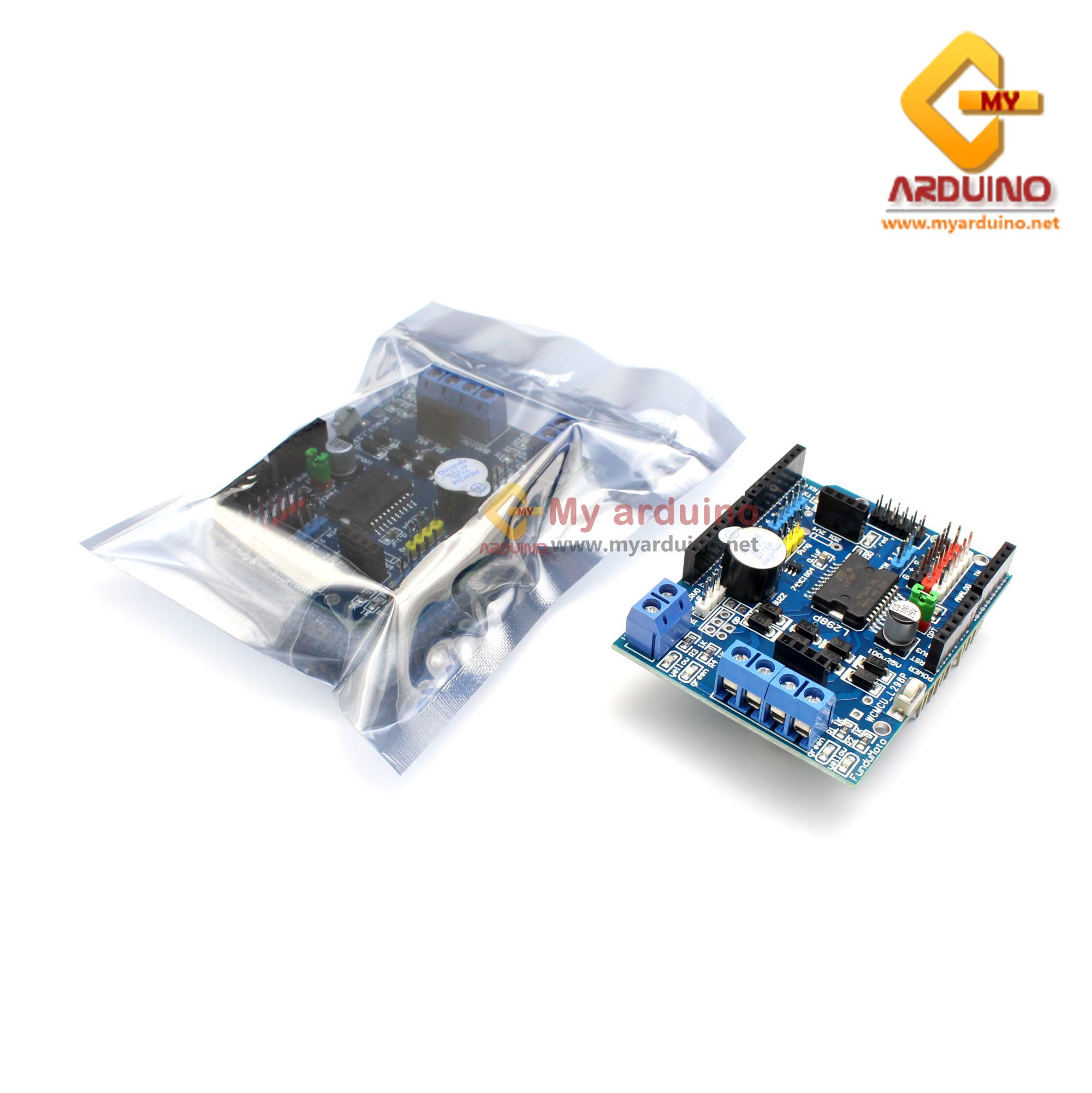 L298P 2A Motor Drive Arduino Shield - ขาย Arduino อุปกรณ์ Arduino คุณภาพดี ราคาถูก ส่งไว ส่งฟรี
