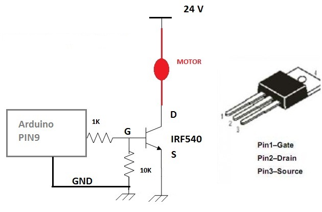 IRF540N MOSFTE Arduino Arduino 