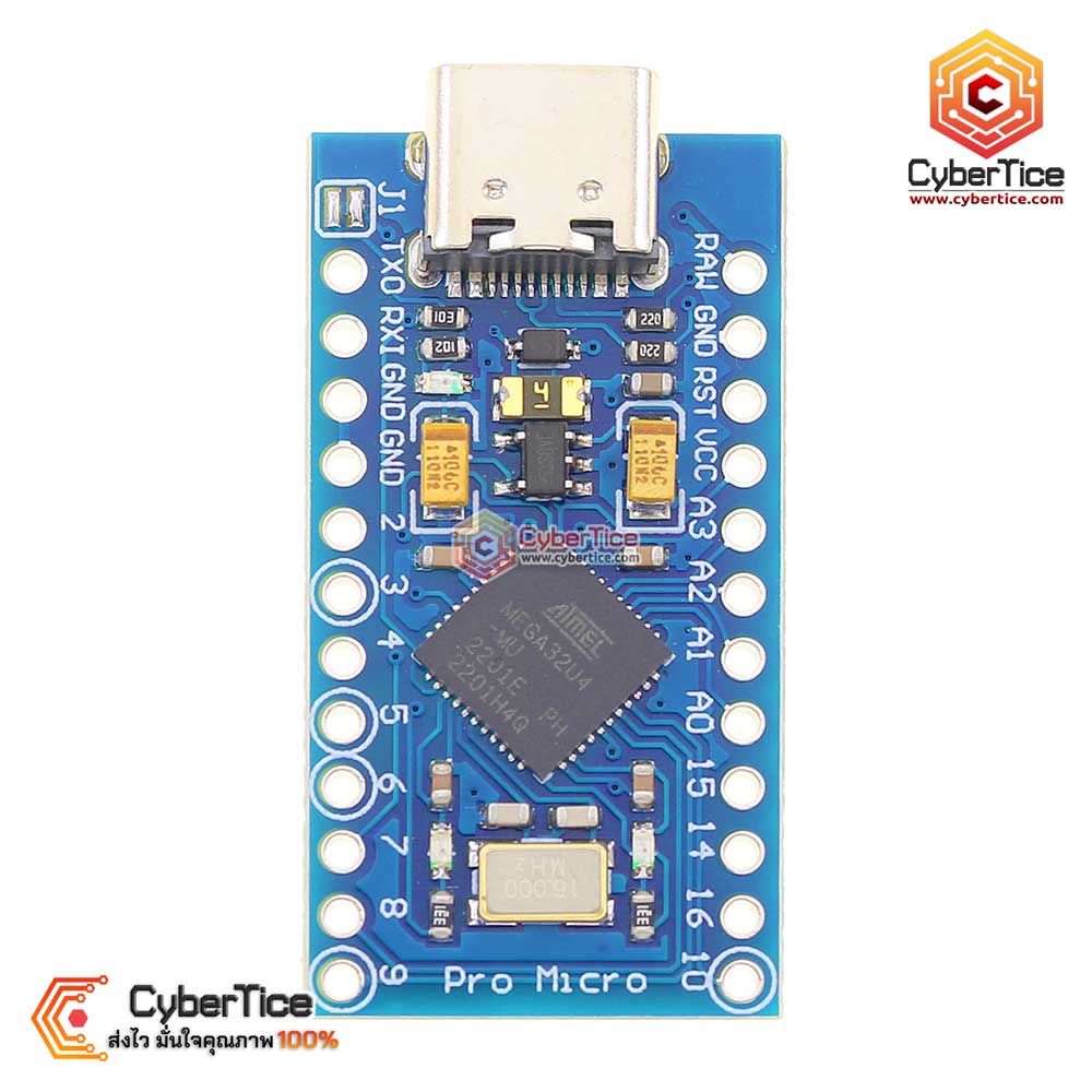 Arduino Leonardo Pro Micro ATmega32U4 5V/16MHz พร้อม PIN Header Type-C ...