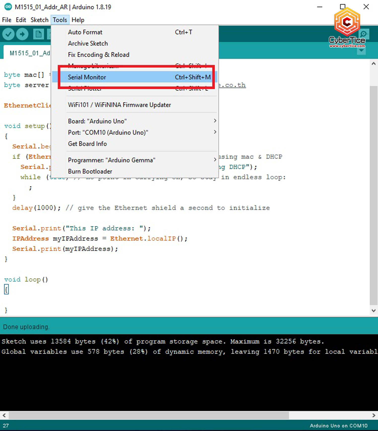 สอนใช้งาน Arduino W5500 module TCP/IP Ethernet module compatible with ...
