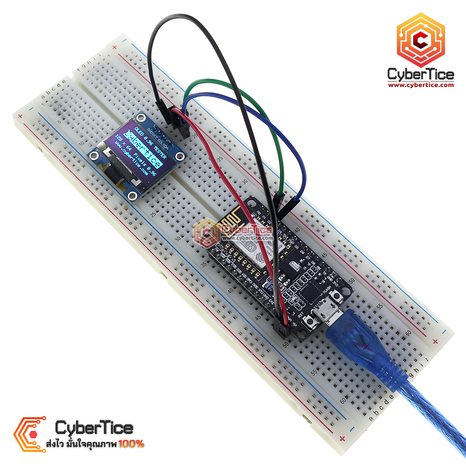สอนใช้งาน ESP8266 จอแสดงผล OLED 128x64 V2.0 แบบ I2C ขนาด 0.96นิ้ว (2022) - ขาย Arduino อุปกรณ์ ...