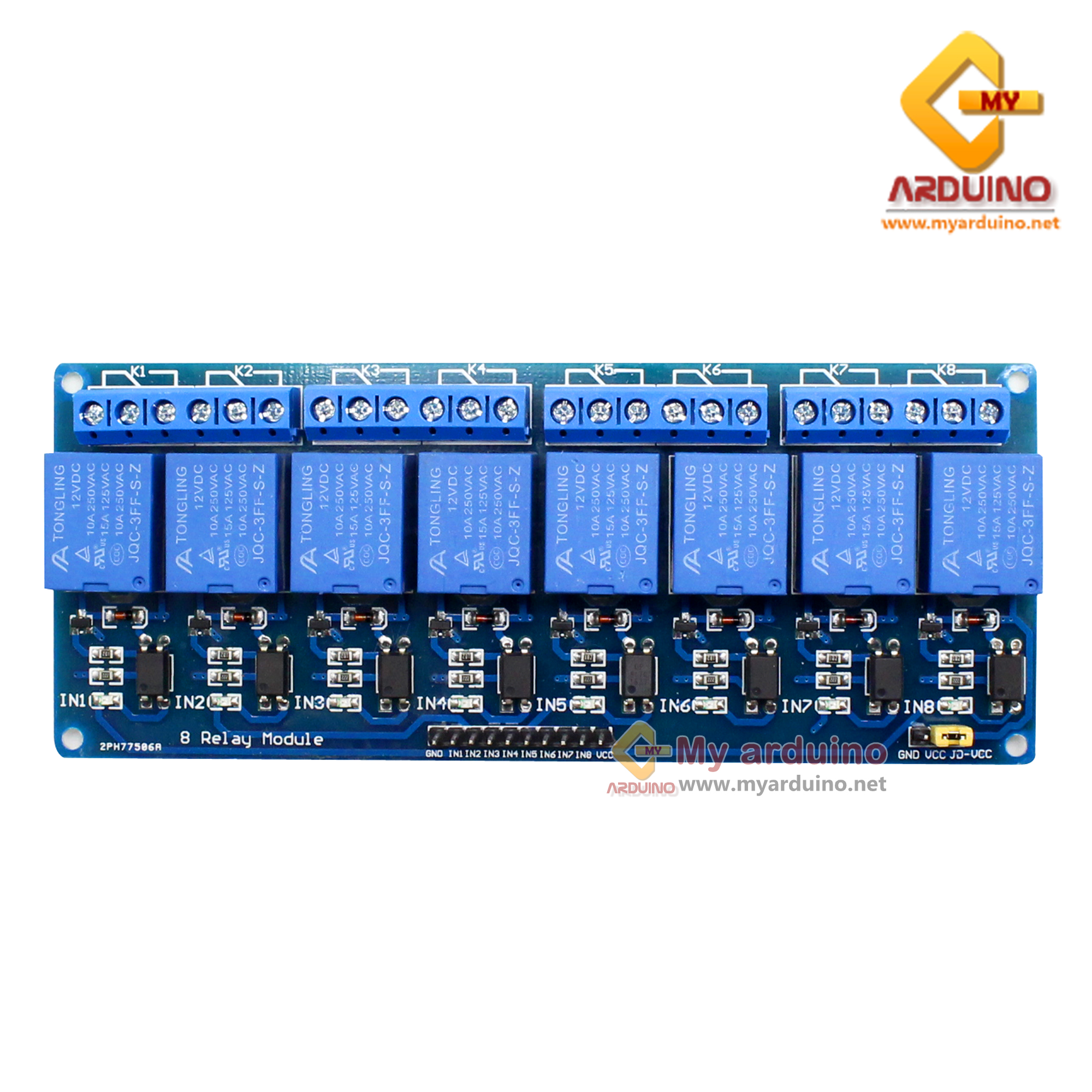 บอร์ด Relay 8ช่อง 12V Relay Module 12V 8 Channel isolation control ...