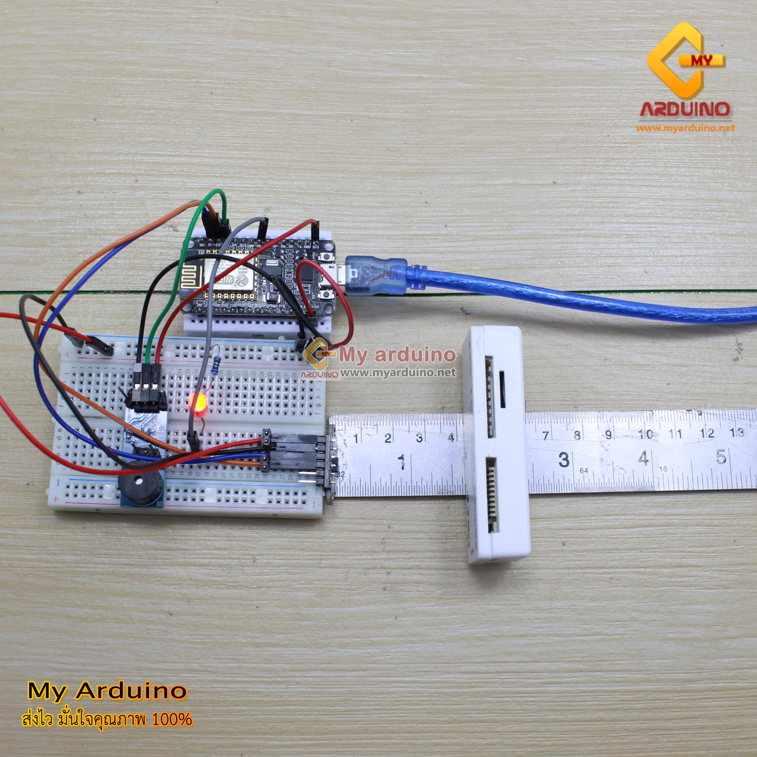 สอนใช้งาน ESP8266 VL53L0X V2 laser ranging distance sensor เซ็นเซอร์วัด ...
