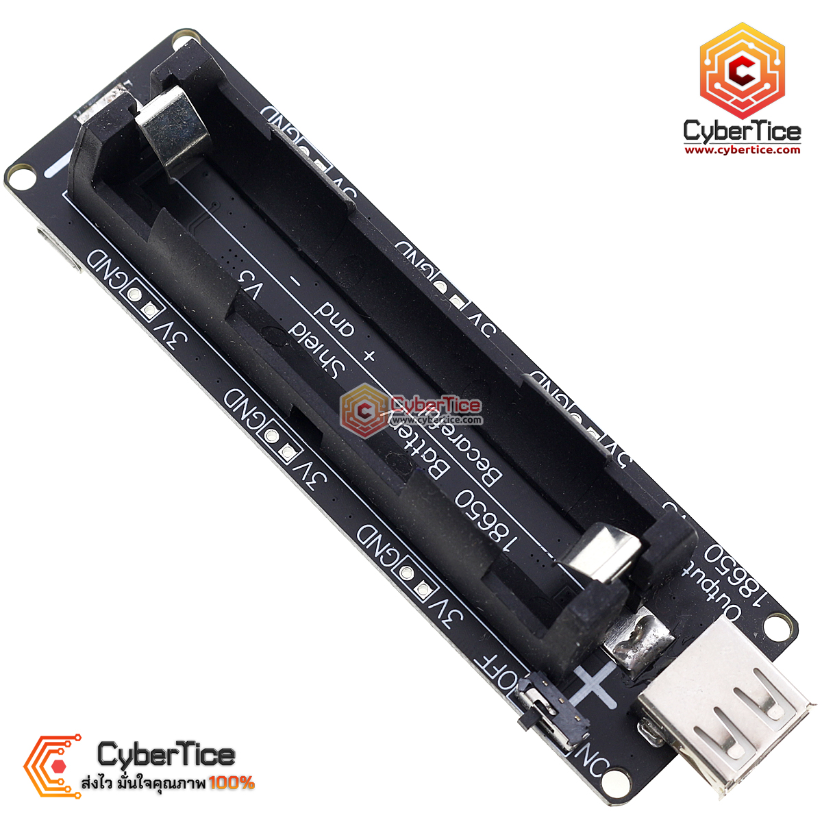 โมดูลชาร์จแบตเตอรี่ 18650 พร้อมช่องจ่ายไฟ USB Battery Shield V3 สำหรับ Raspberry Pi WEMOS ...