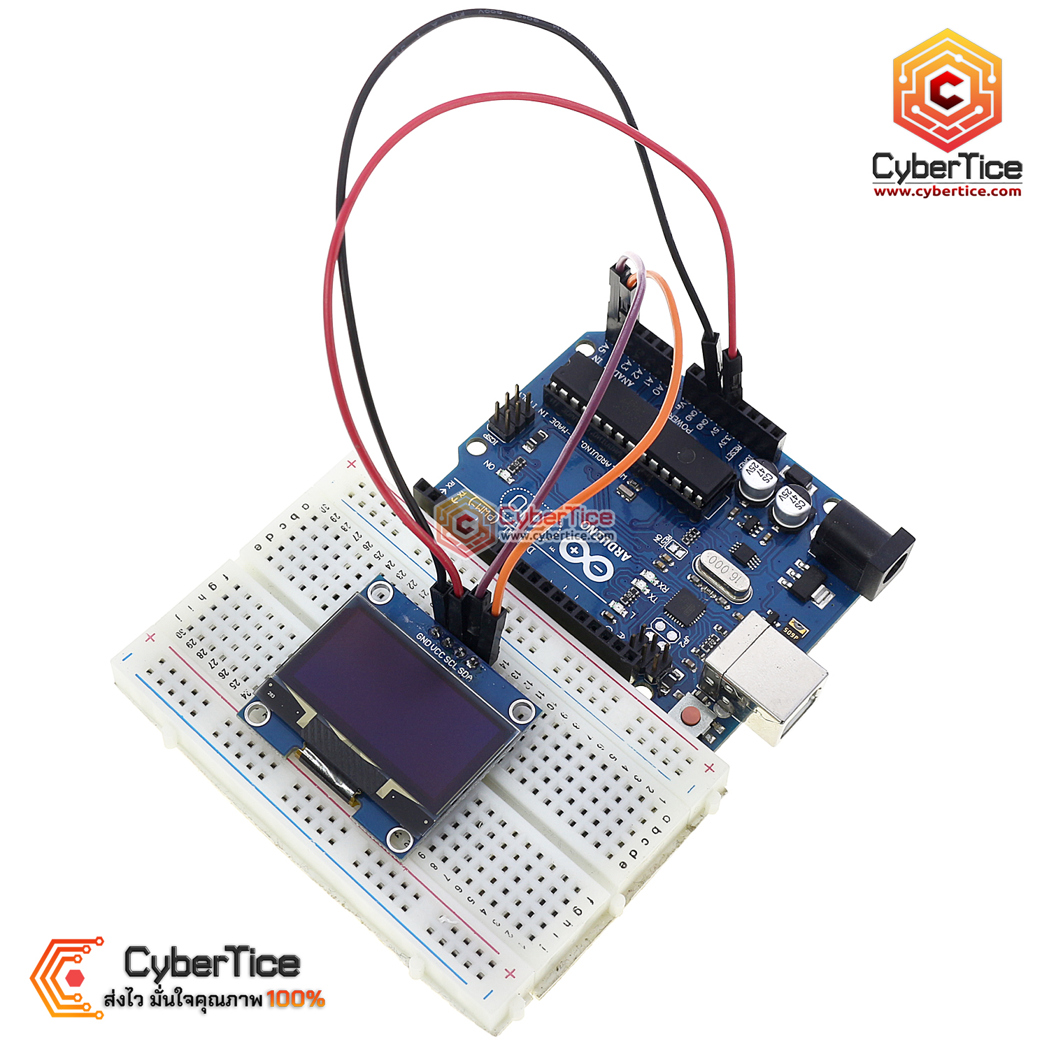 สอนใช้งาน Arduino จอแสดงผล Oled 128x64 V20 แบบ I2c ขนาด 13นิ้ว ขาย Arduino อุปกรณ์ Arduino