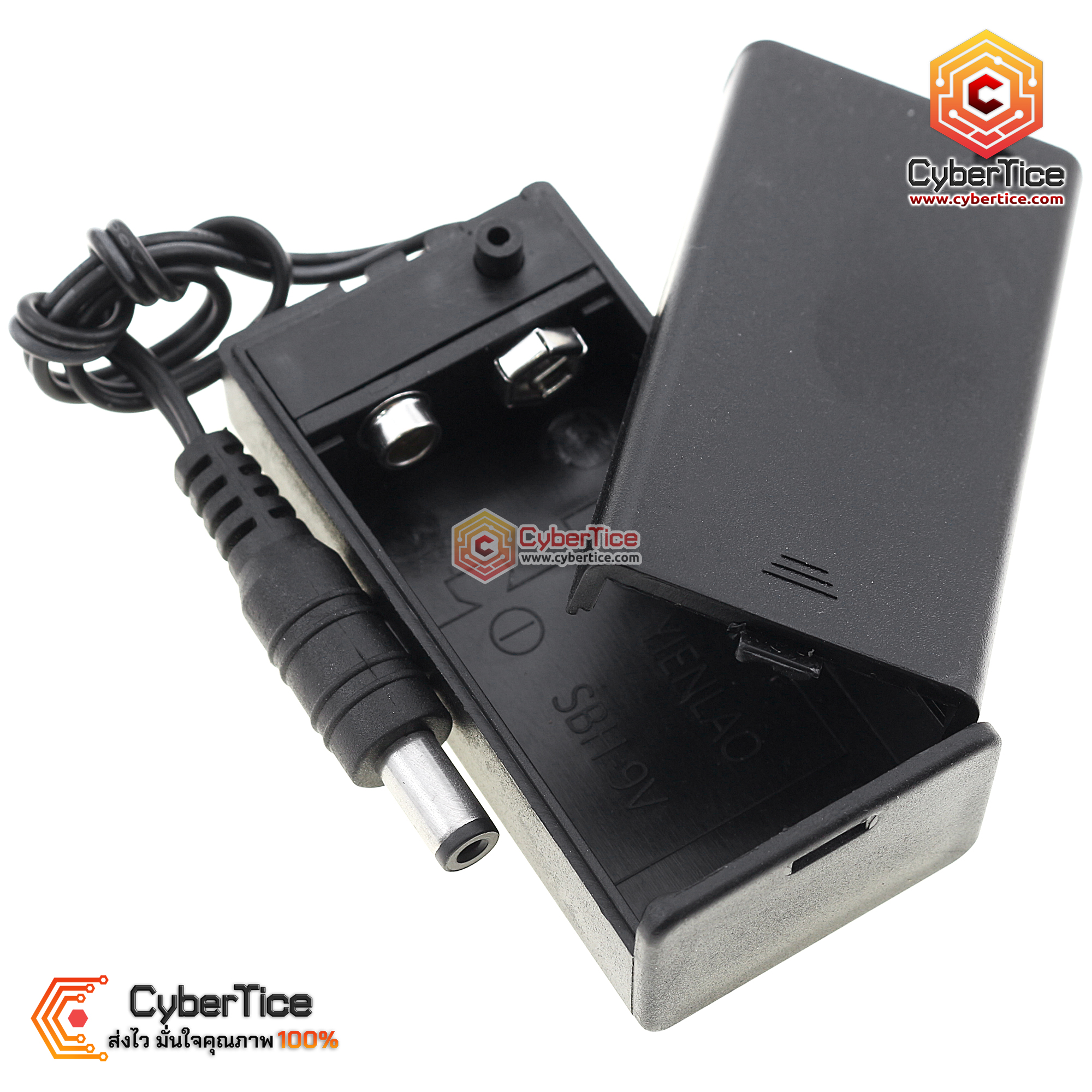 รางถ่าน 9v หัวแจ็ค พร้อมสวิตช์และฝาปิดด้านหลัง ขาย Arduino อุปกรณ์ Arduino คุณภาพดี ราคาถูก