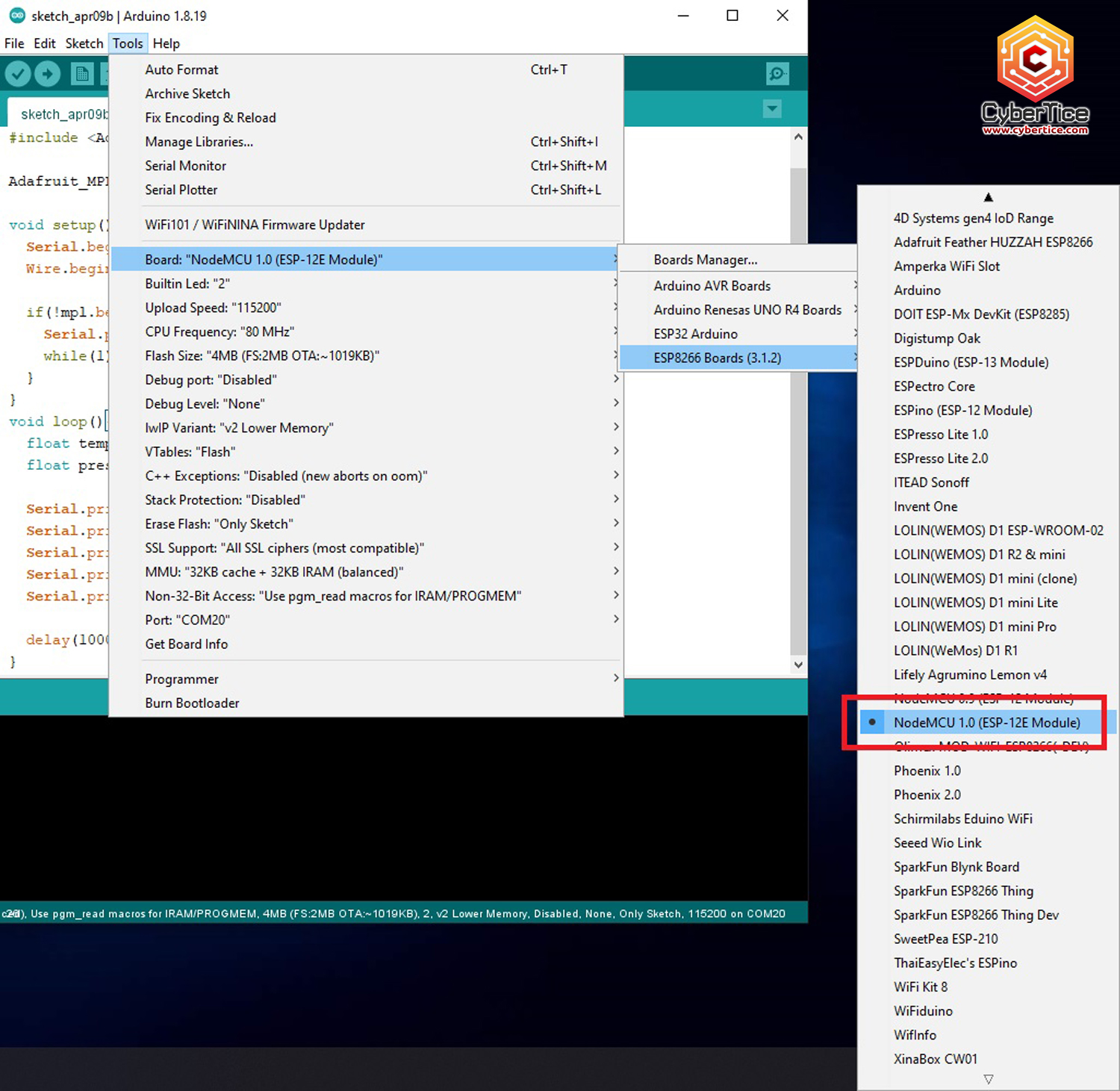สอนใช้งาน ESP8266 MPL3115A2 MCU-3115 Pneumatic Pressure Altitude Intelligent Temperature Sensor ...