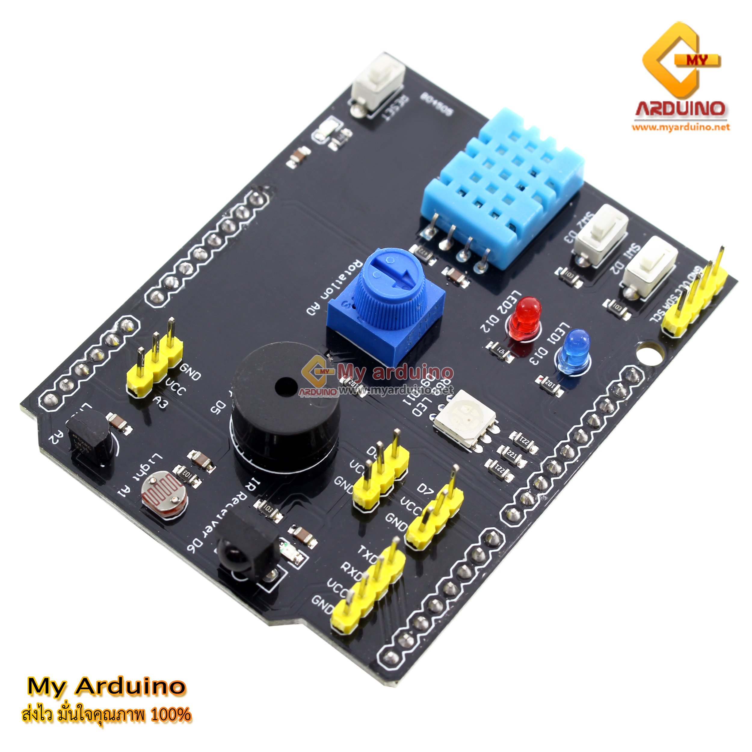 multi-function expansion board DHT11 temperature and humidity LM35 บอร์ดทดลอง Arduino อเนก ...