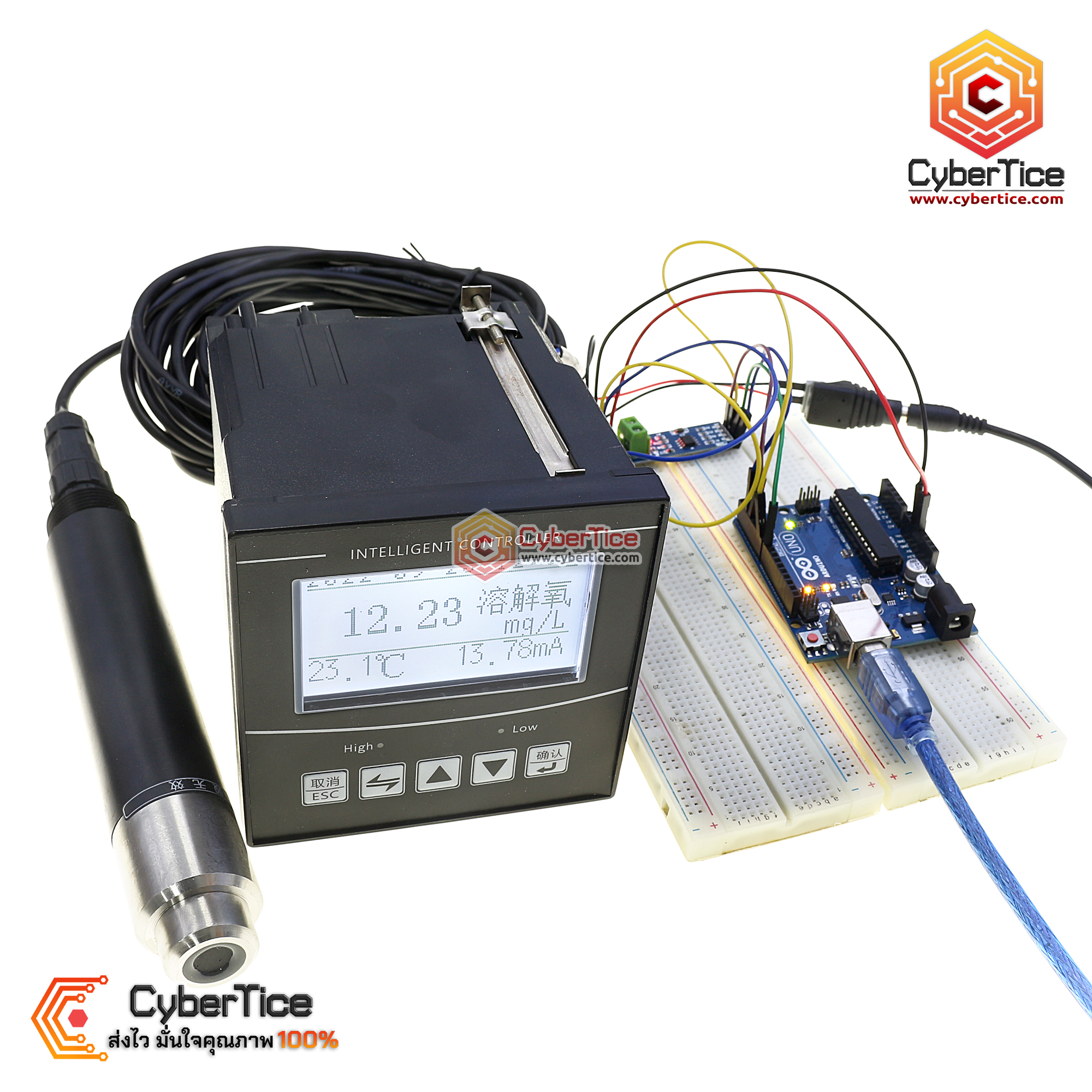 สอนใช้งาน Arduino เซ็นเซอร์วัดออกซิเจนในน้ำ DO Sensor RS485 0-20mg/L สำหรับน้ำจืด พร้อมจอแสดงผล ...