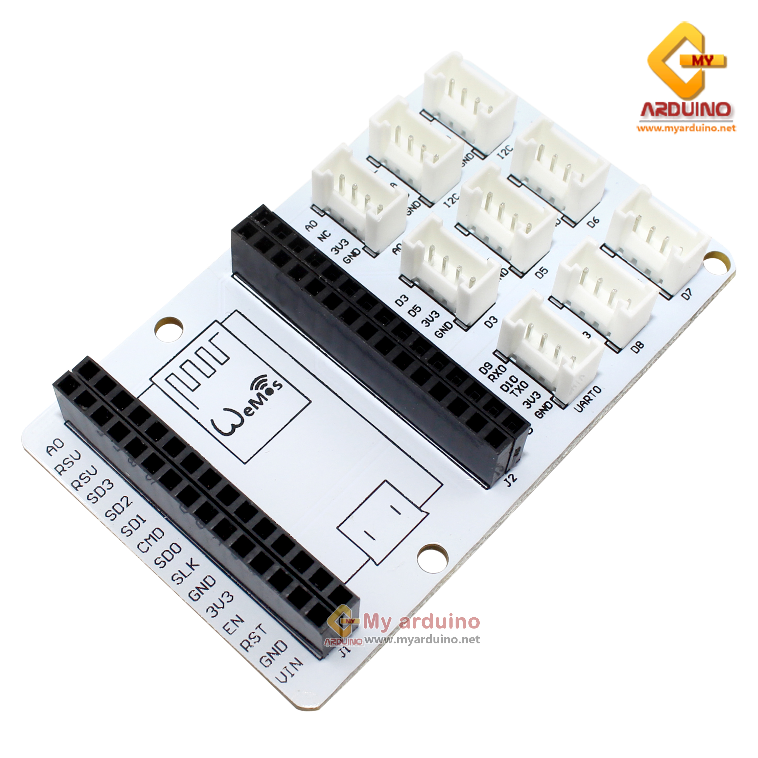 NodeMCU Base Ver 2.0 บอร์ดขยายขา NodeMCU ESP8266 V2/V3 - ขาย Arduino ...