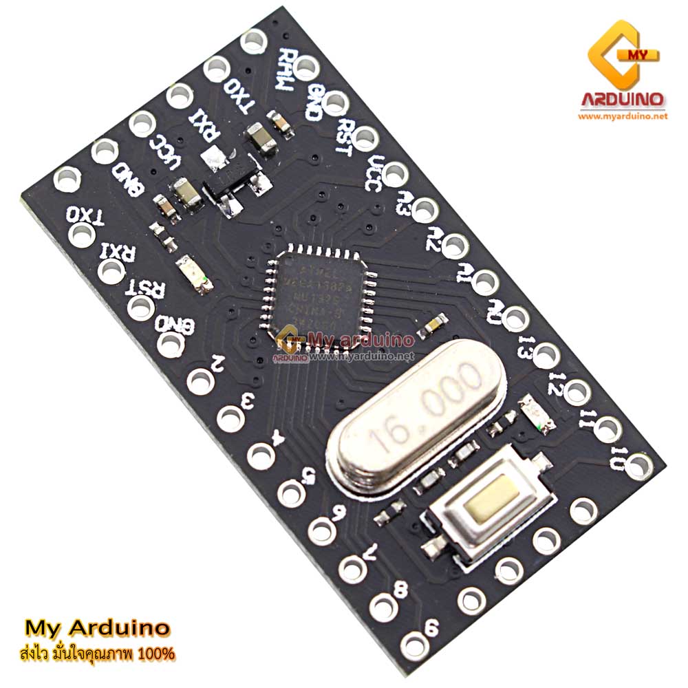 Pro mini Atmega168P 5V/16Mhz บอร์ด Arduino Compatible - ขาย Arduino ...