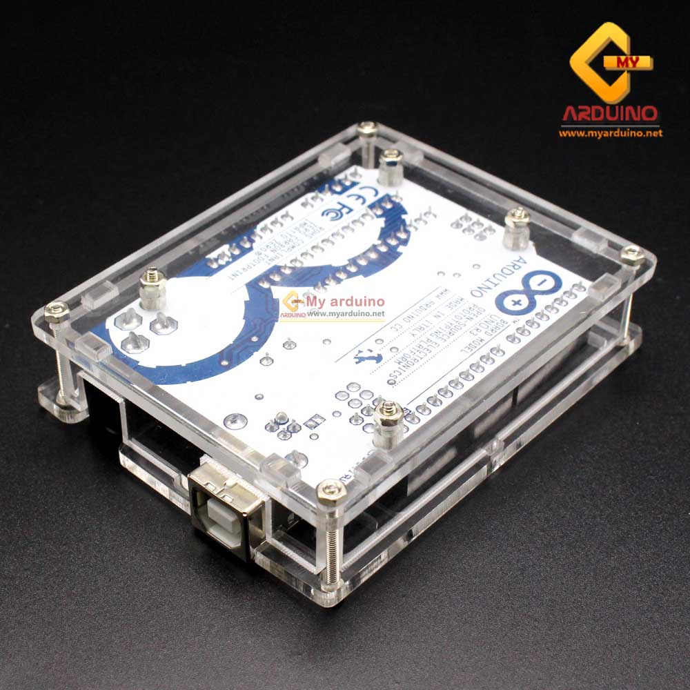 Arduino Uno R3 Acrylic Case Box กล่องอะคริลิคแบบใส สำหรับ Arduino Uno Case ขาย Arduino อุปกรณ์