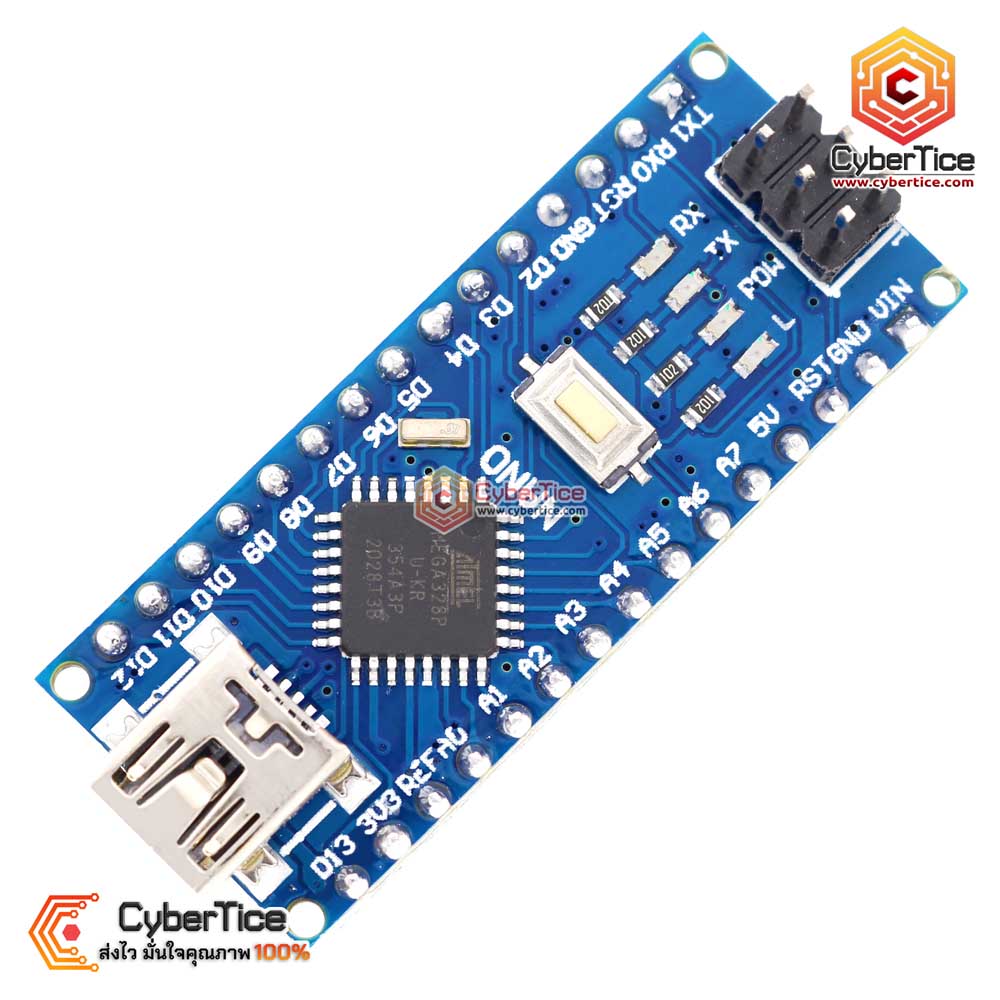 Arduino Nano 3.0 Mini USB รุ่นใหม่ชิฟ CH340G พร้อมสายUSB - ขาย Arduino ...