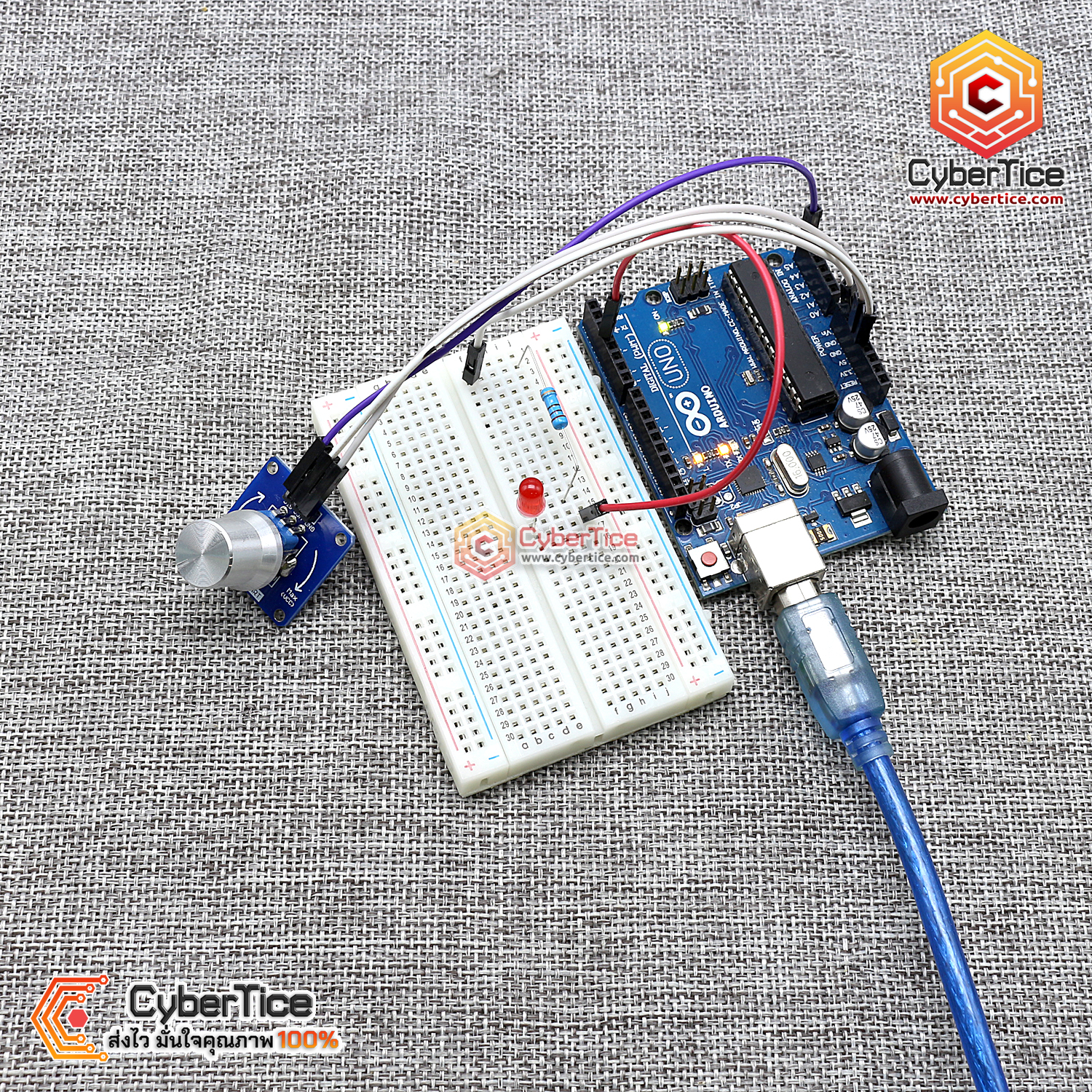 สอนใช้งาน Arduino Rotation Rotary Knob Module for Arduino - ขาย Arduino ...