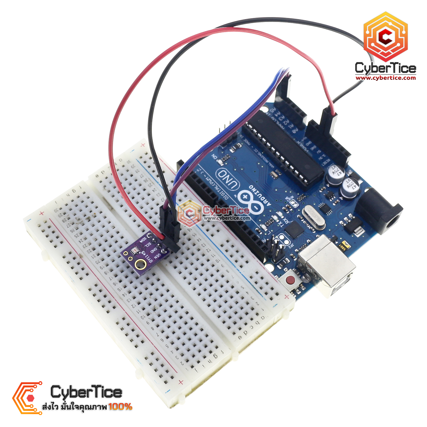 สอนใช้งาน Arduino GY-1145 SI1145 เซ็นเซอร์วัดค่าแสง UV Visible Infrared ...