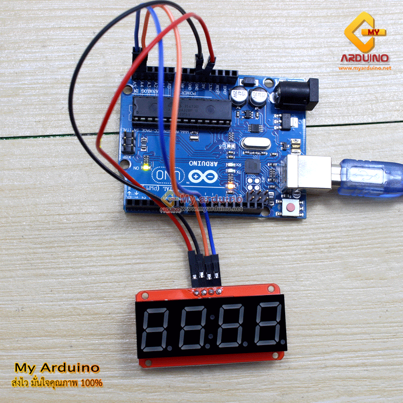 สอนใช้งาน Arduino จอ LED แสดงตัวเลข HT16K33 4 Bit Segment - ขาย Arduino อุปกรณ์ Arduino คุณภาพดี ...