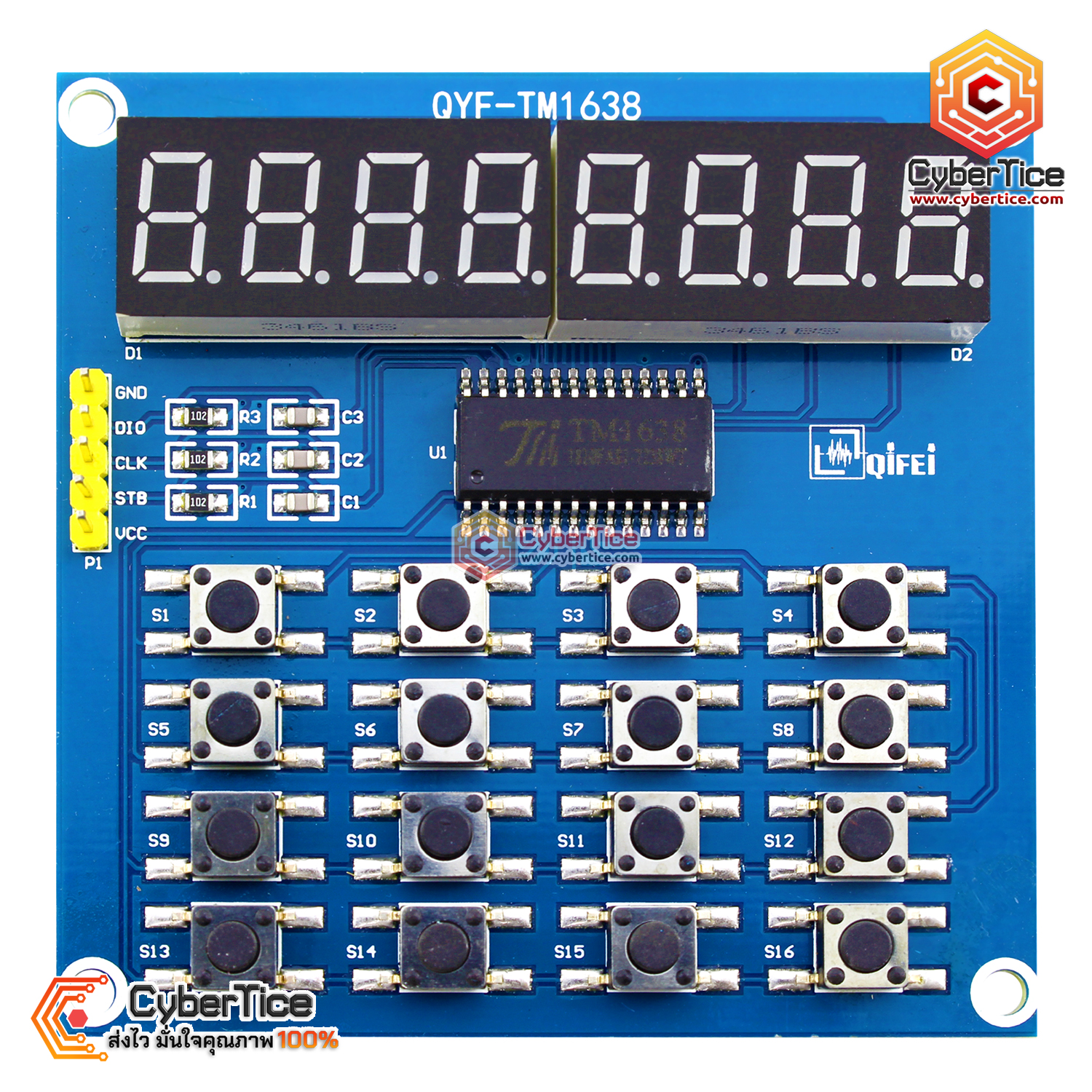 Tm1638 Mcu 8 Bit Led Digital Tube Keyboard Module Scan And Display Module ขาย Arduino อุปกรณ์